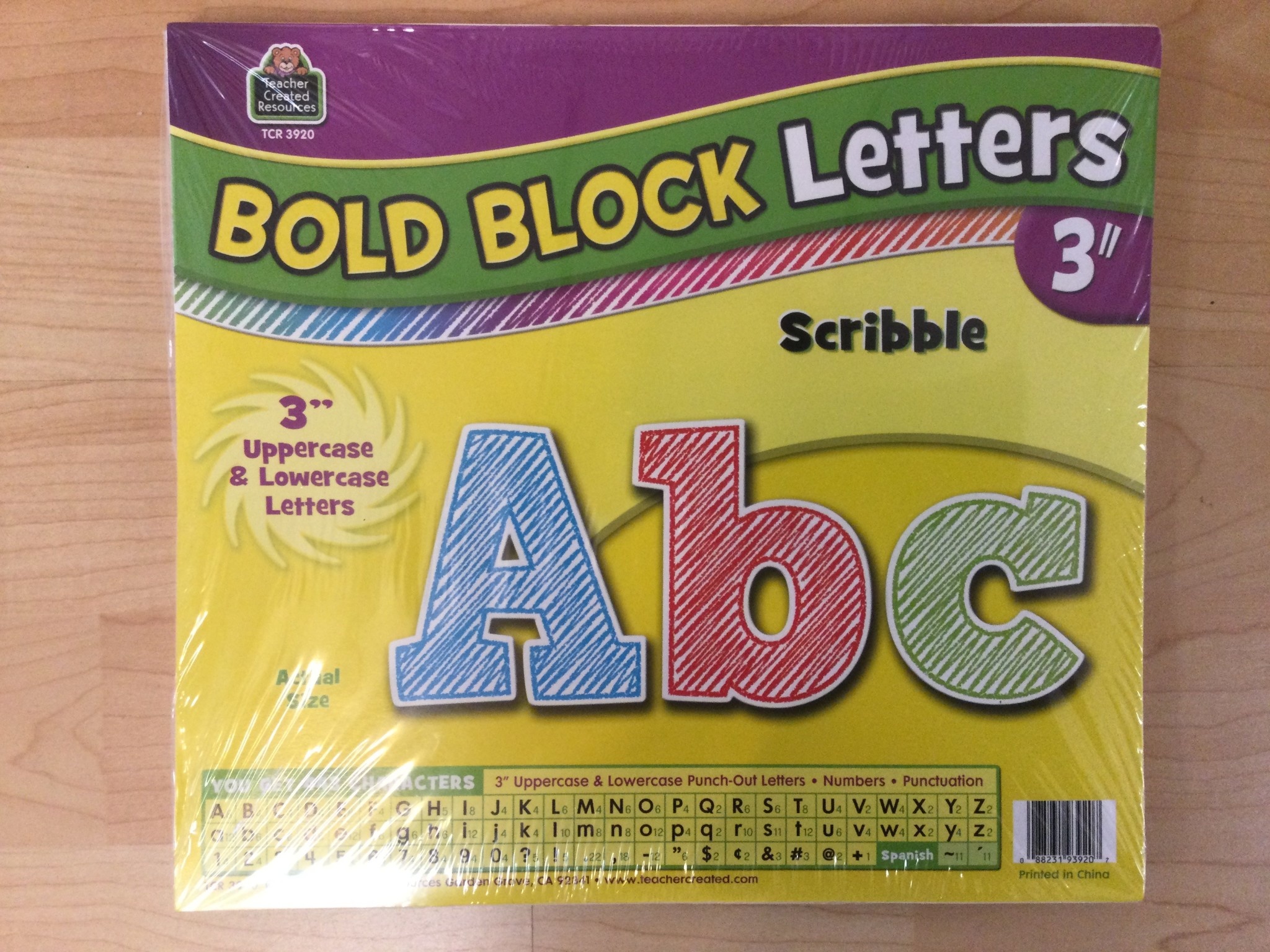 Scribble 3" Bold Block Letters - School Spot