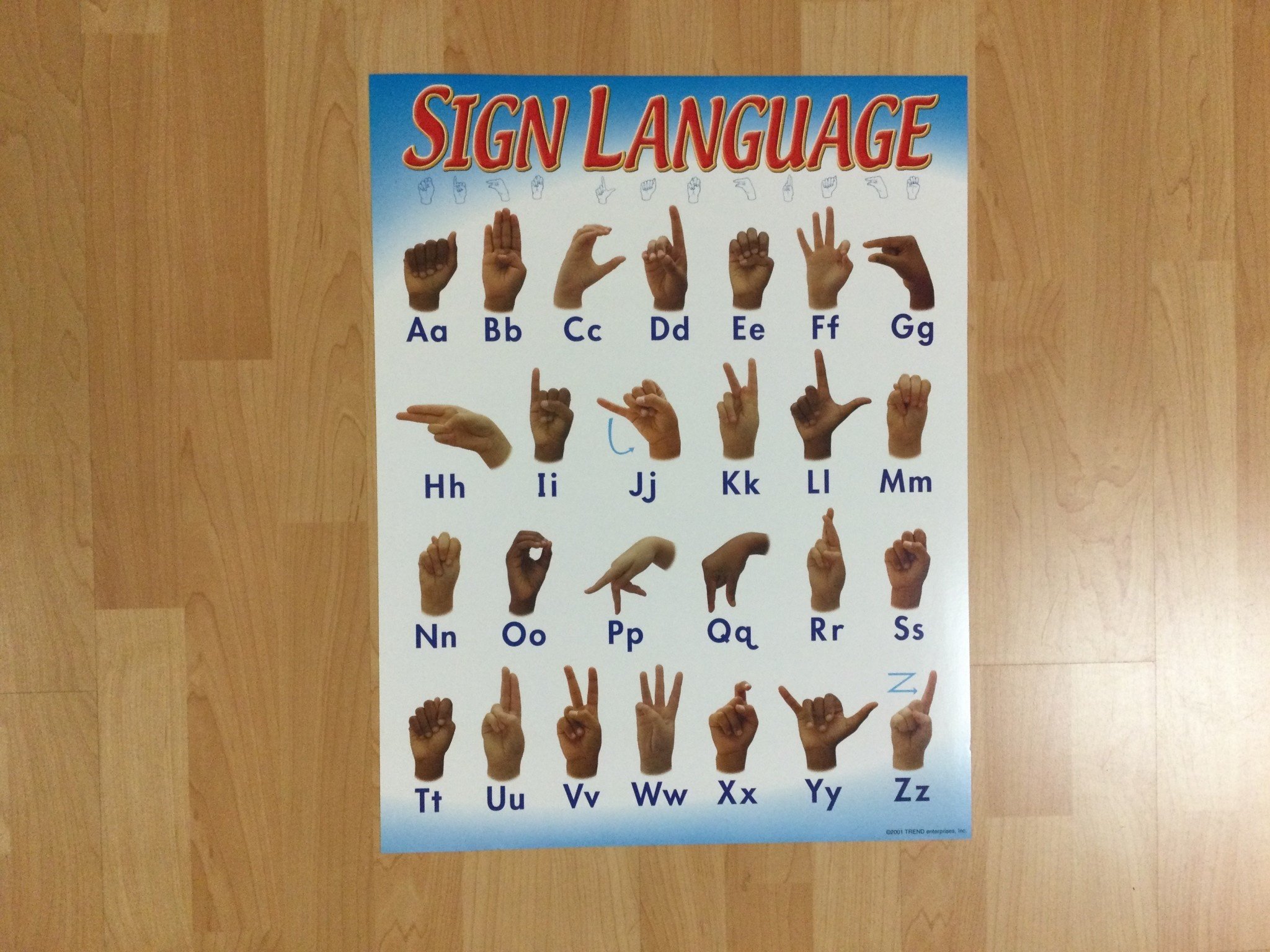 Sign Language Chart - School Spot