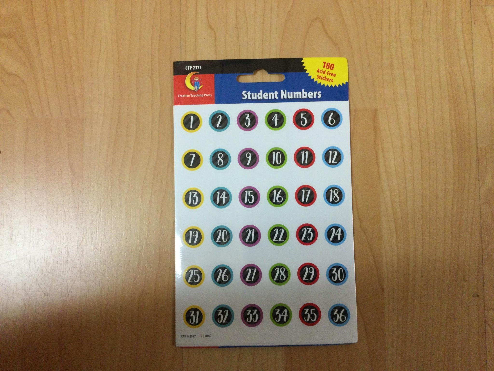 Student Number Stickers 180 pc - School Spot