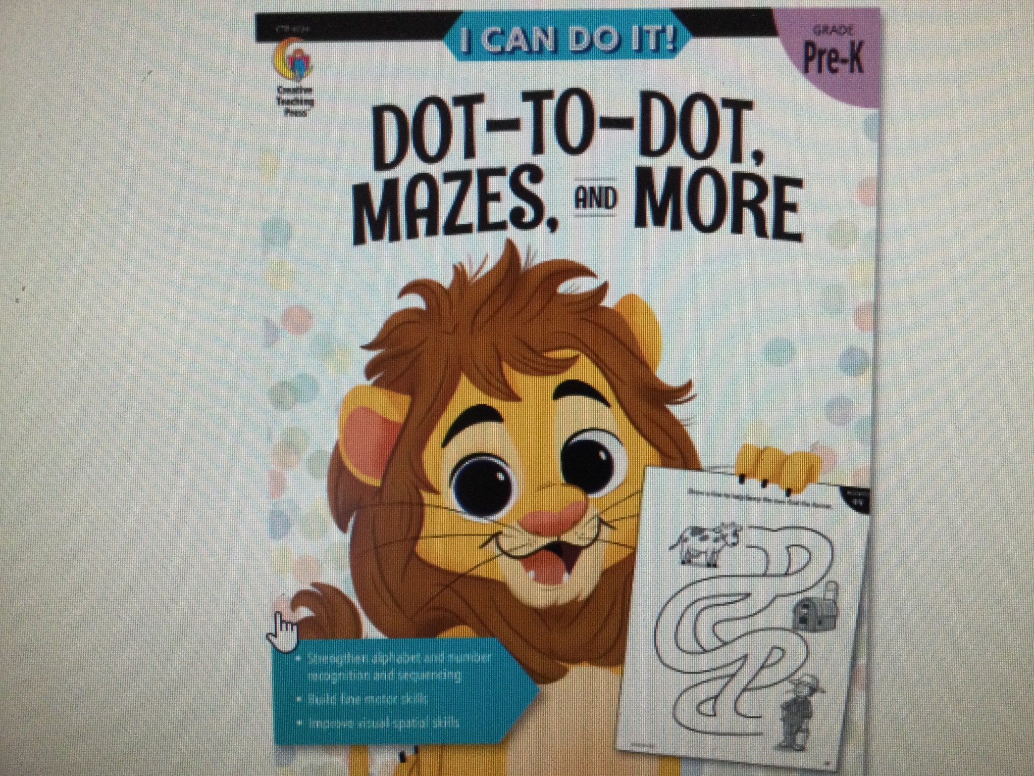 I Can Do It Dot to Dot, Maze PK - School Spot