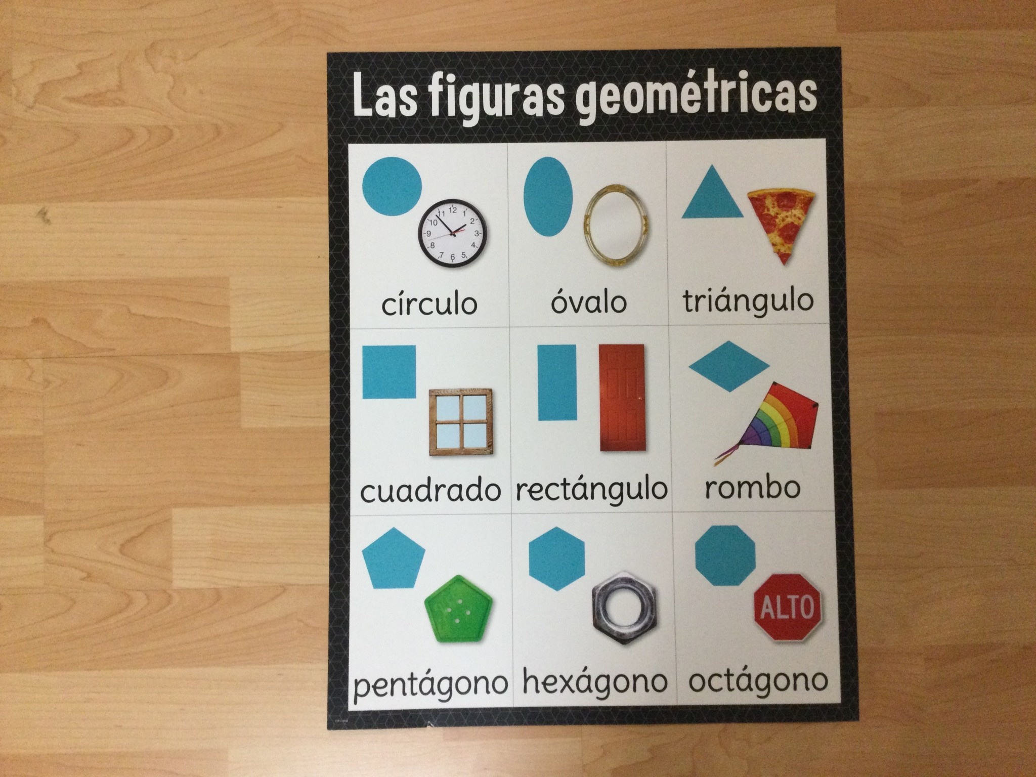 Las Figuras Geometricas Chart - School Spot