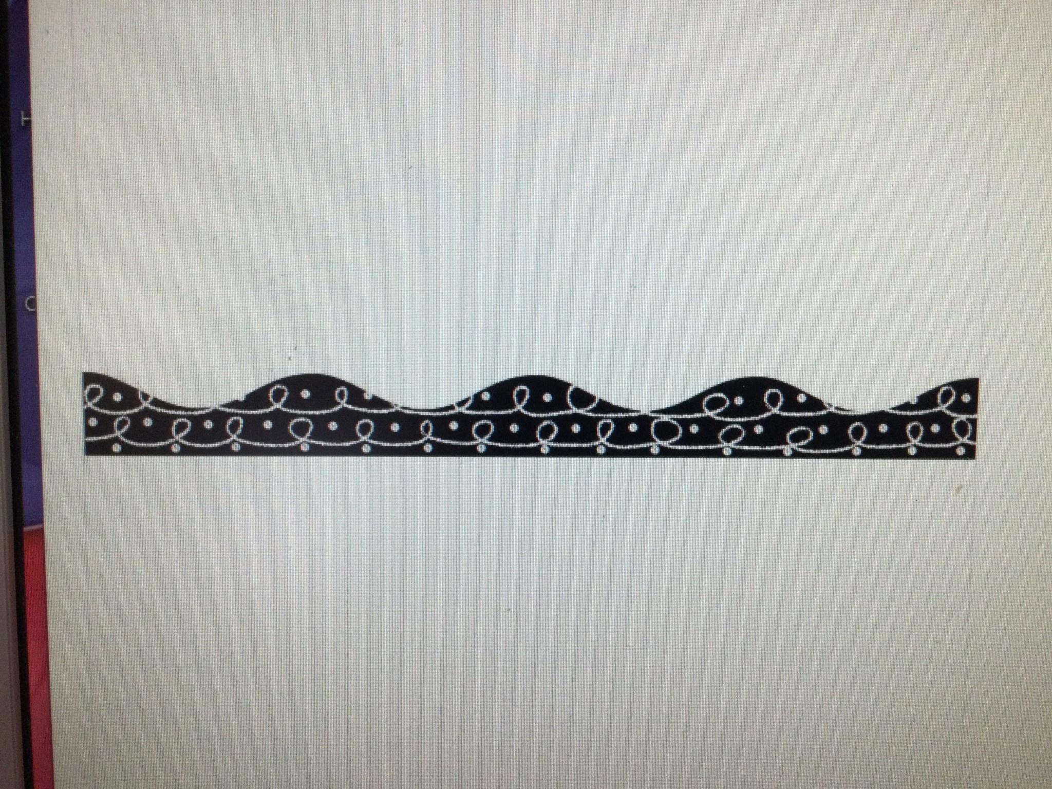 Chalk Dotted Loops Black Magnetic Border 12 12"pc - School Spot