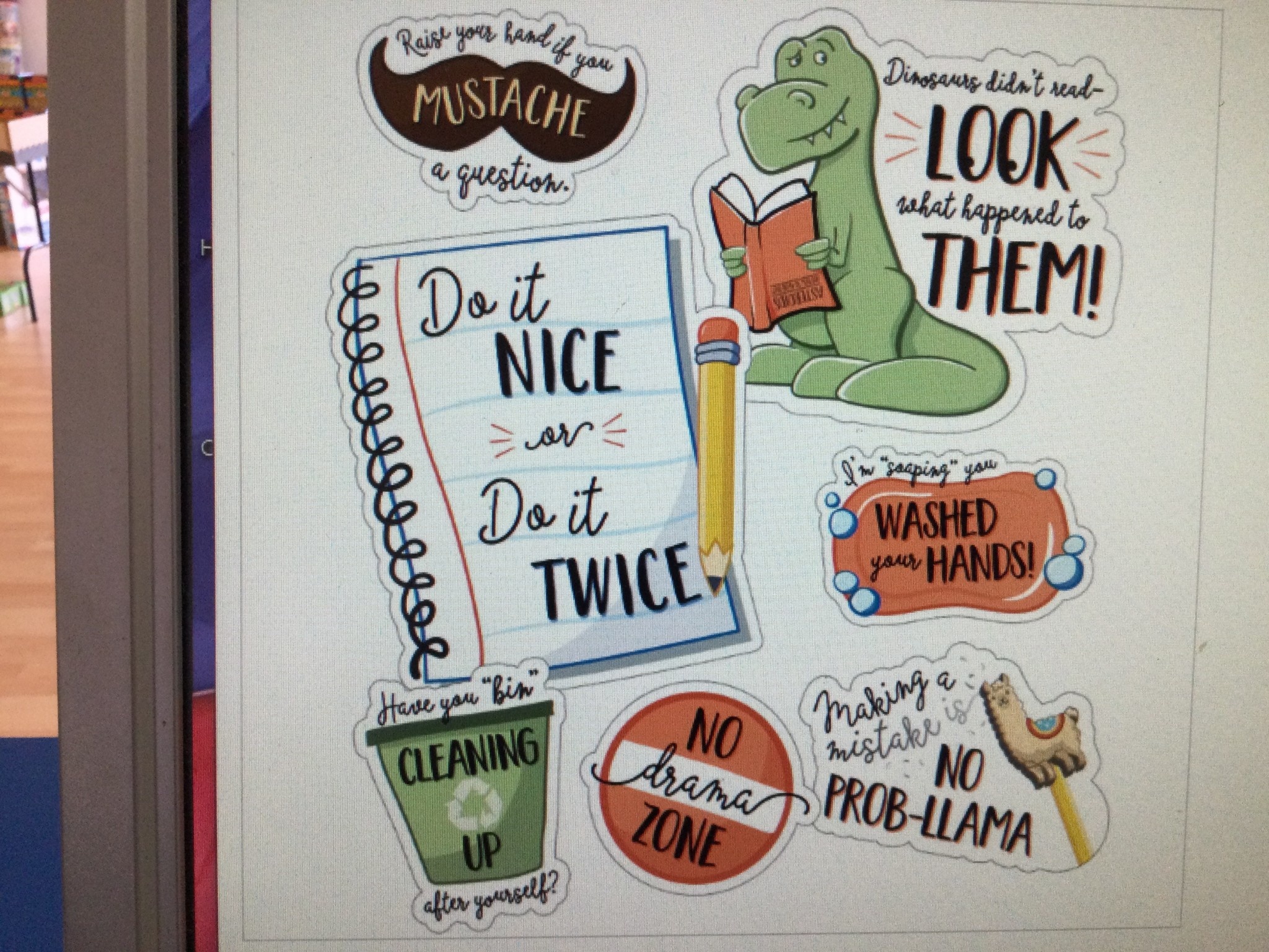 Dino Playful Classroom Reminder Mini Bulletin Board - School Spot