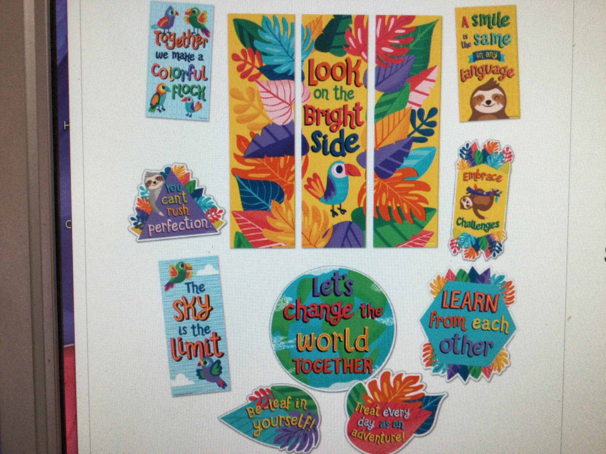 One World Motivational Mini Bulletin Board - School Spot