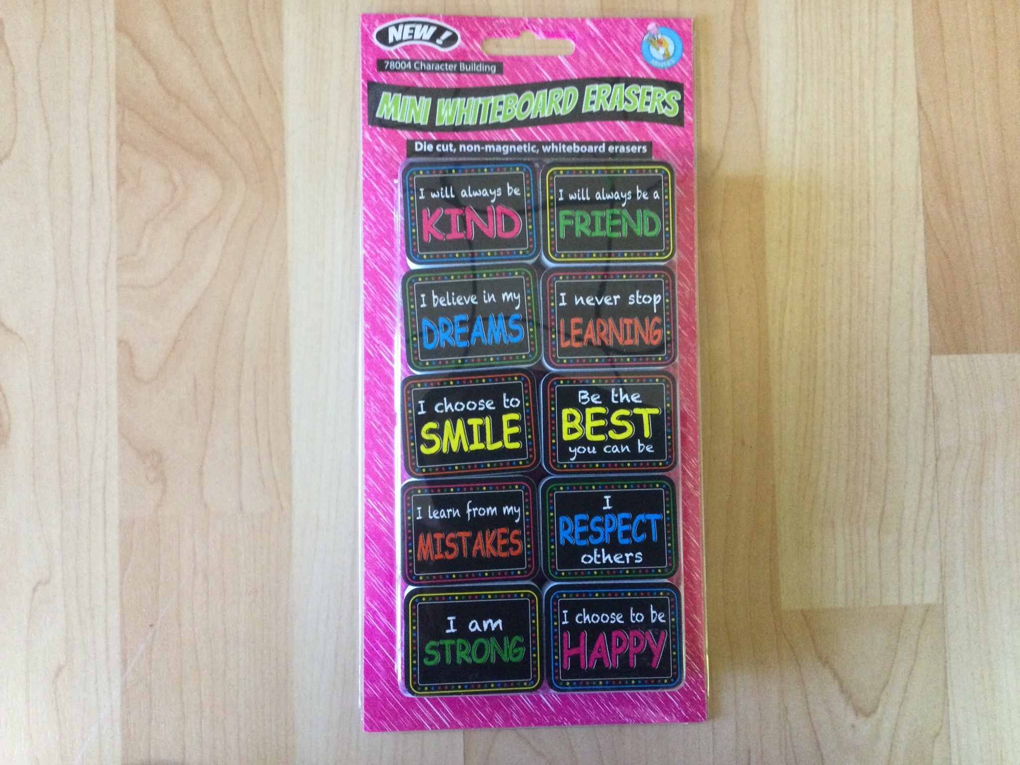 Character Building Whiteboard Erasers 10pc - School Spot