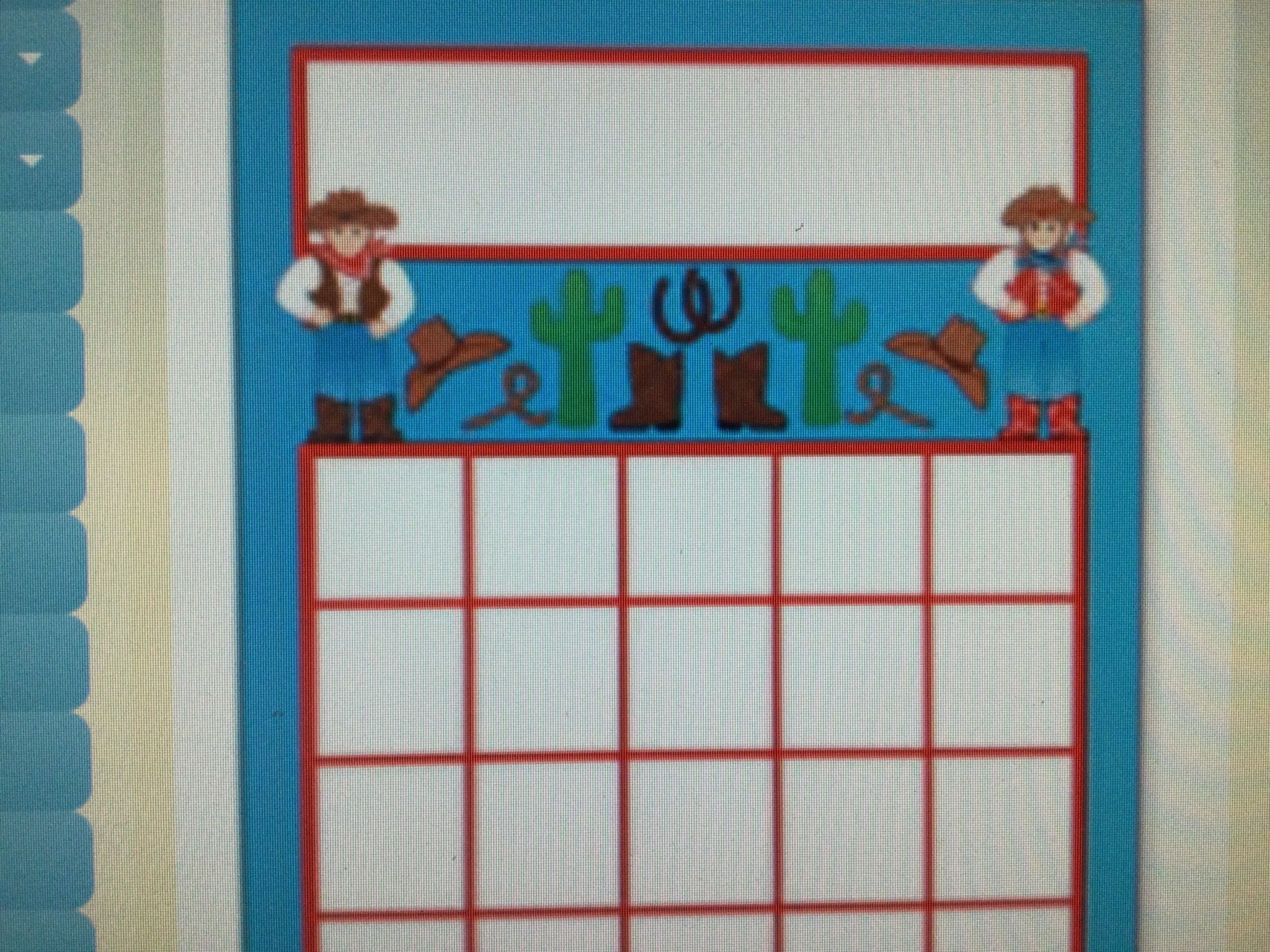 Western Mini Incentive Chart - School Spot