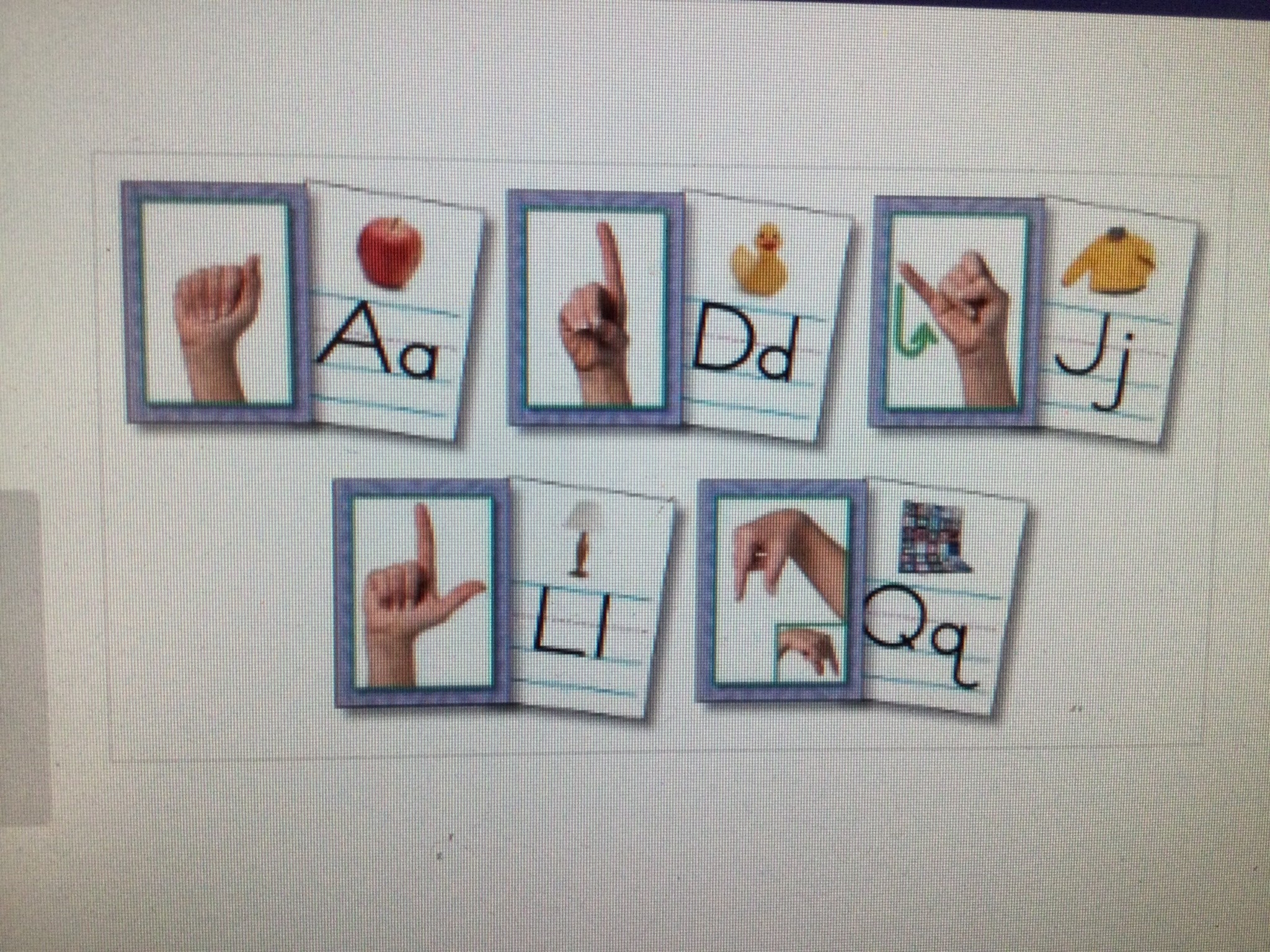 American Sign Language Photo Alphabet Cards - School Spot
