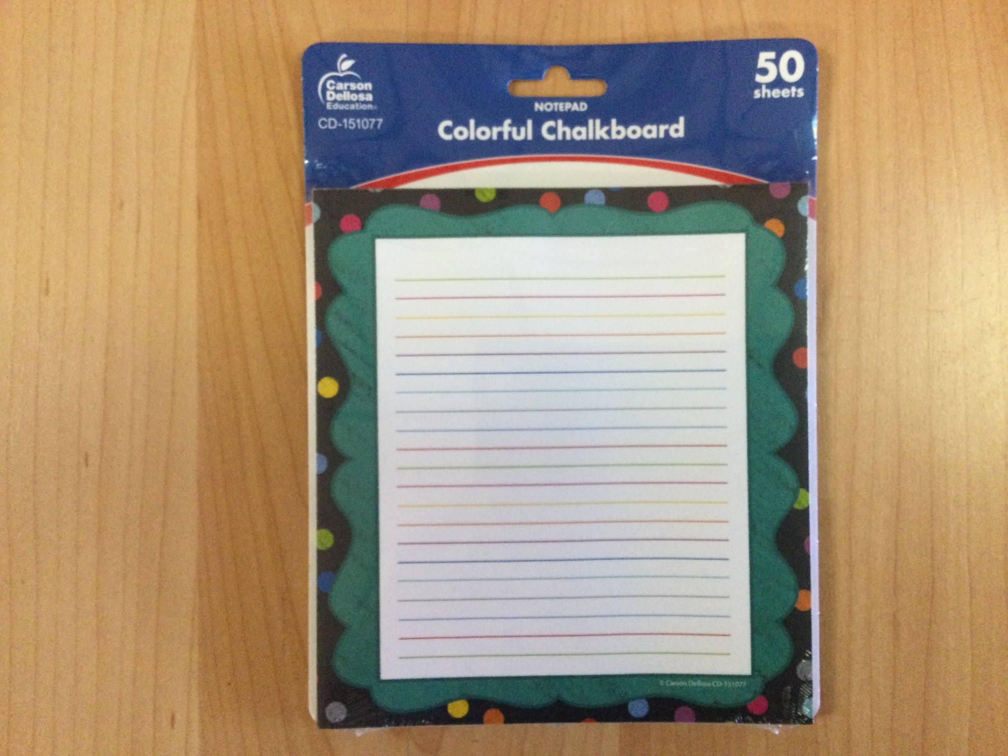 Colorful Chalkboard Notepad - School Spot
