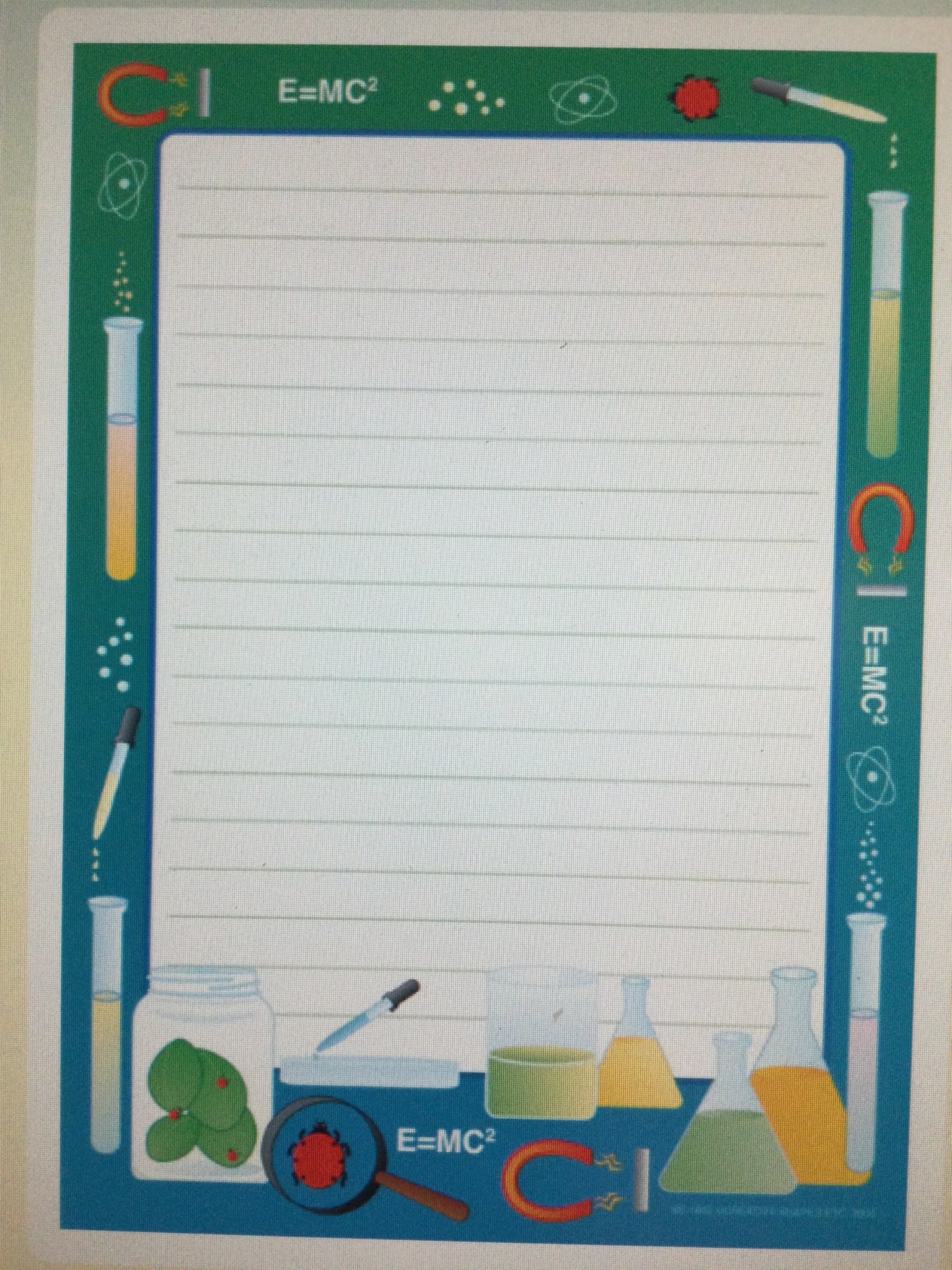 Science Border Notepad 50 sheets - School Spot