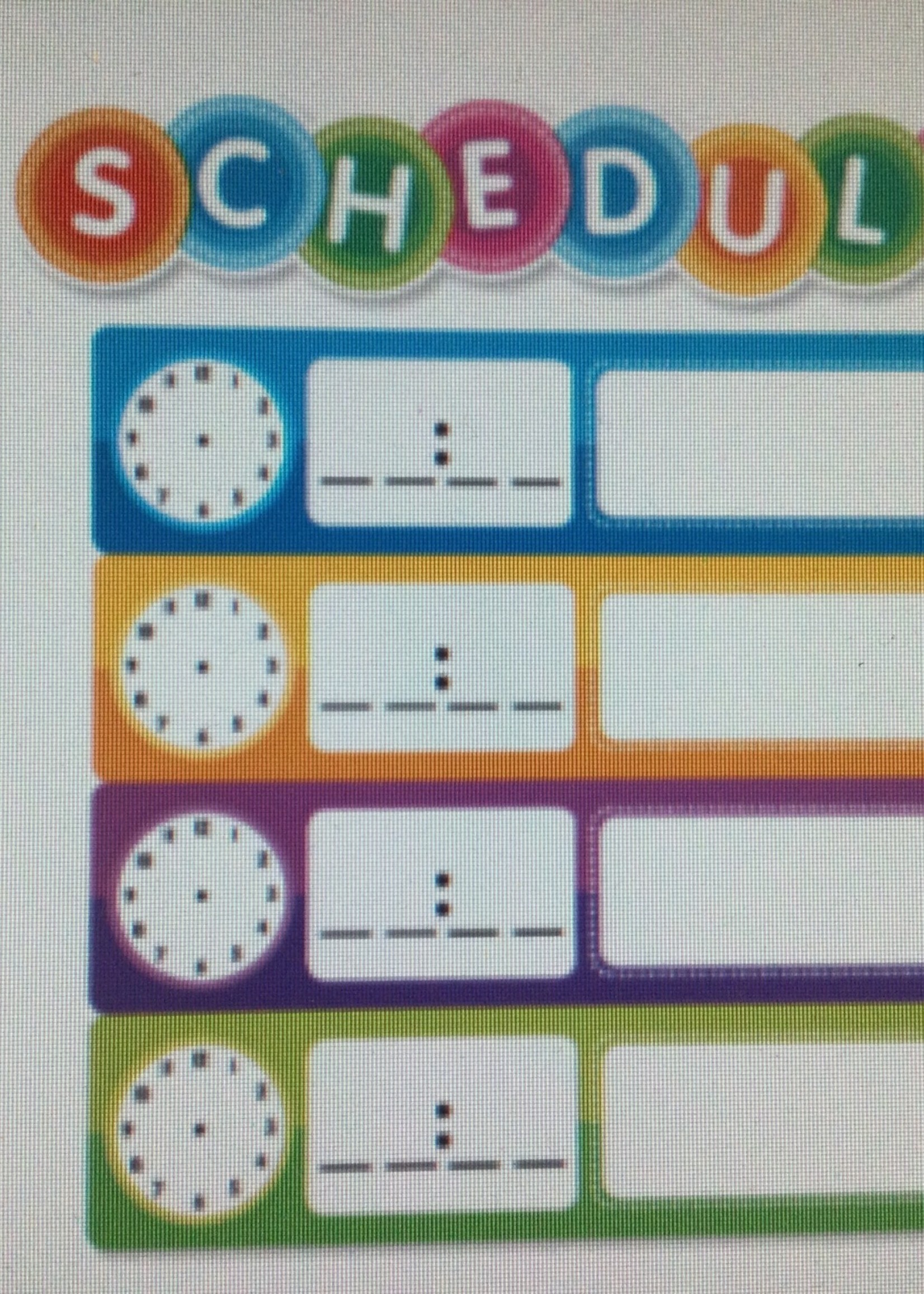 Color Your Classroom Schedule - School Spot