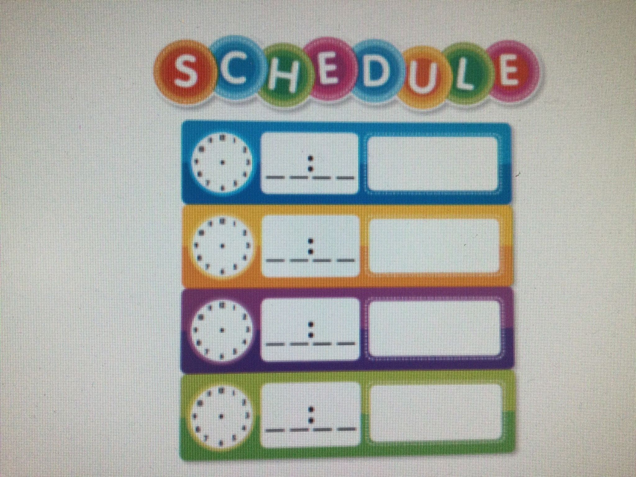 Color Your Classroom Schedule - School Spot