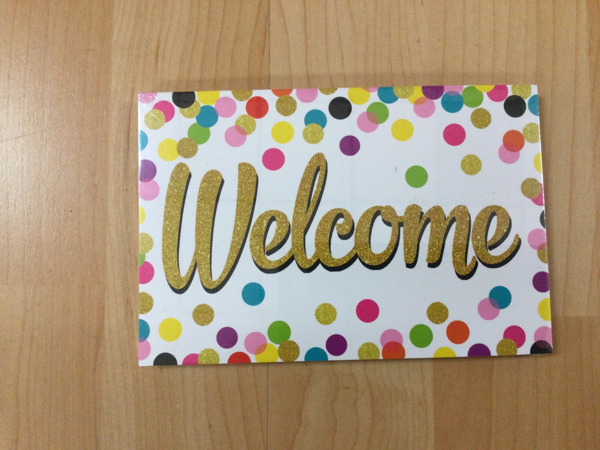 Confetti Gold Welcome Postcards - School Spot