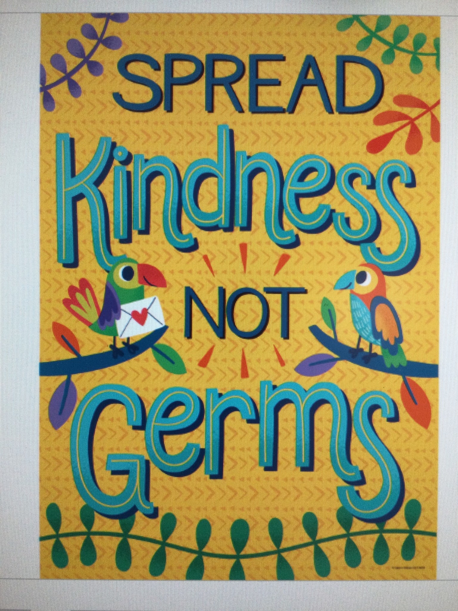 Spread Kindness Not Germs Poster - School Spot