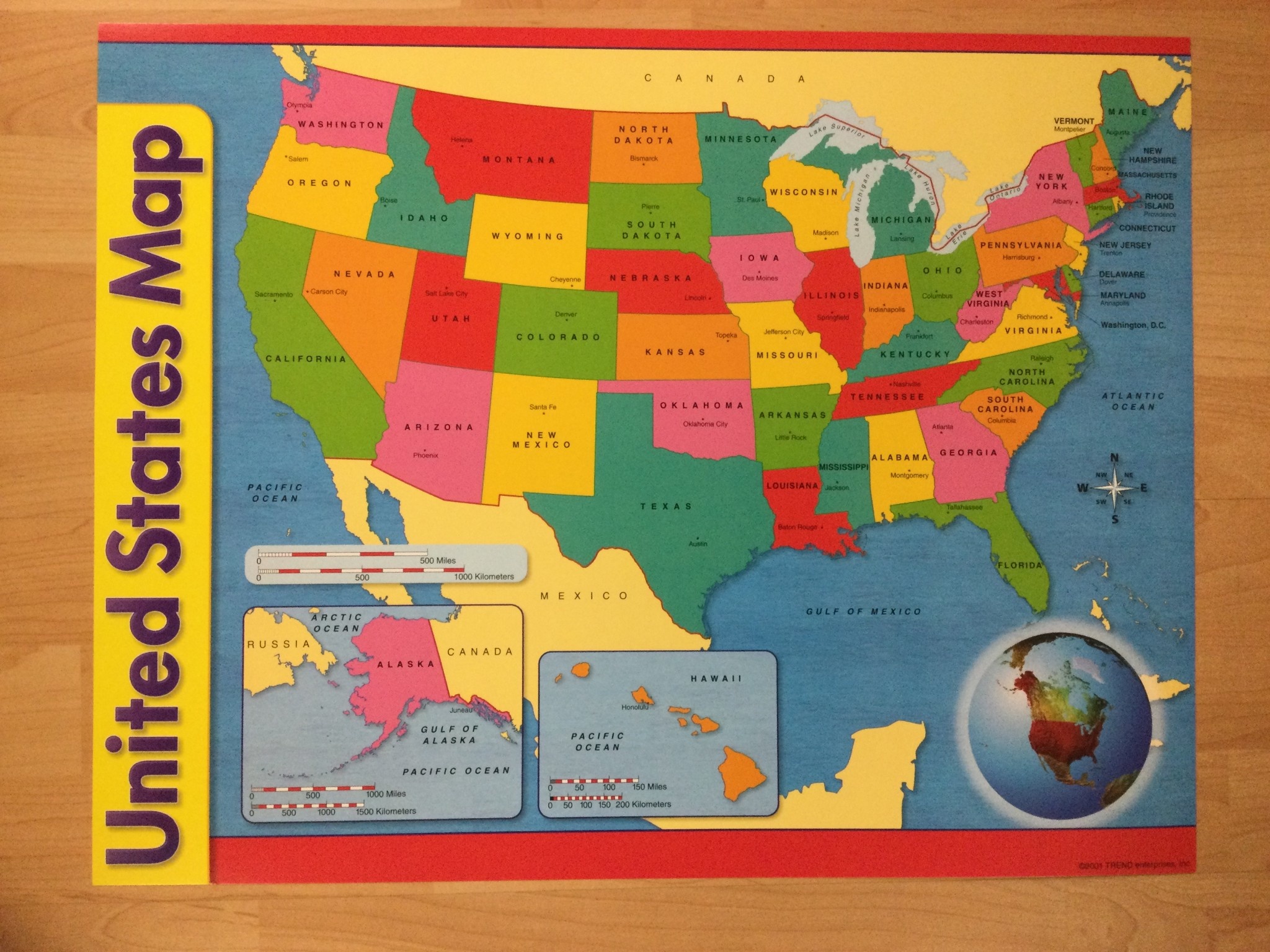 United States Map Chart - School Spot