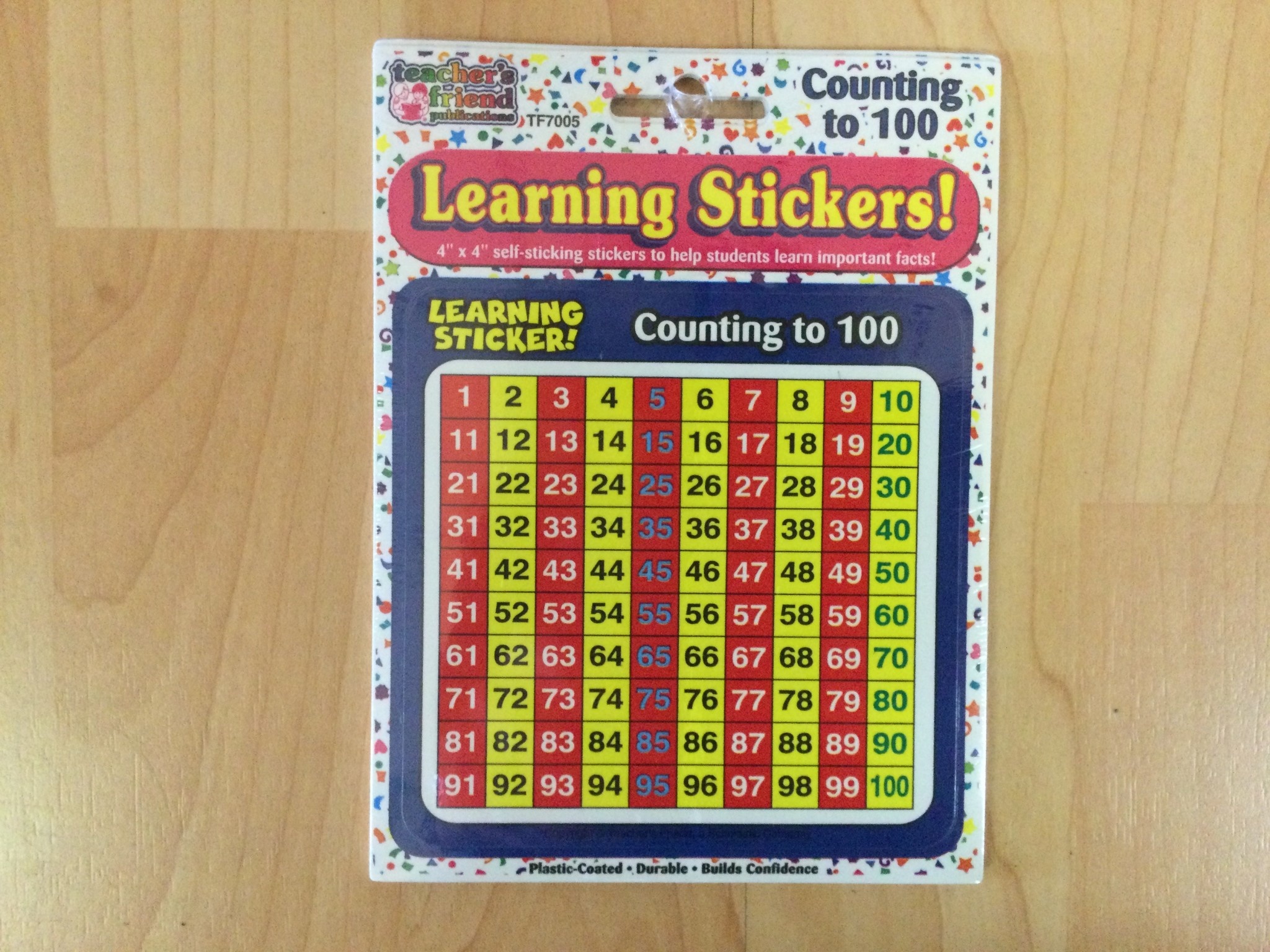 Learning Stickers-Counting 100 - School Spot