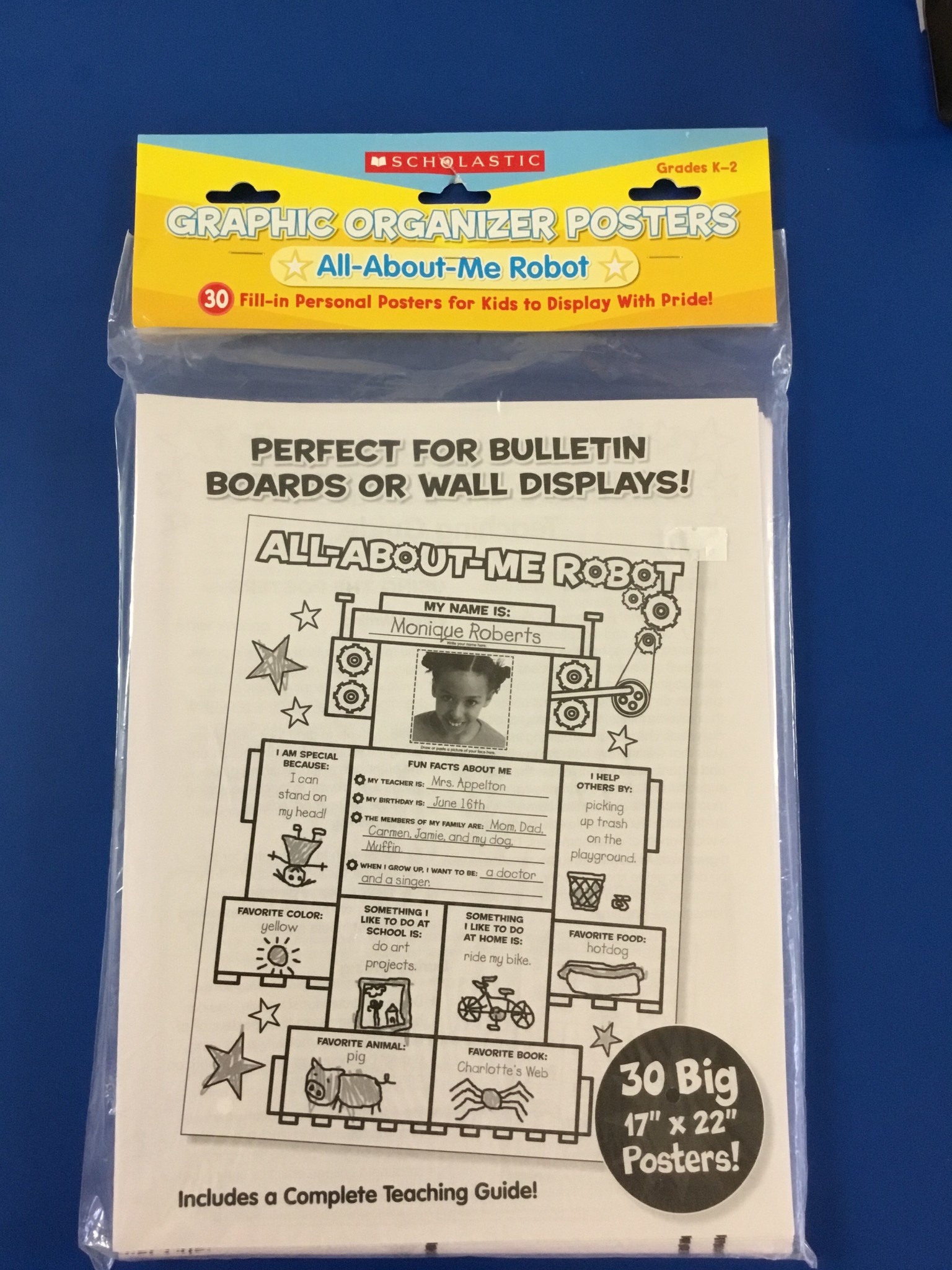 All About Me Robot Graphic Organizer - School Spot