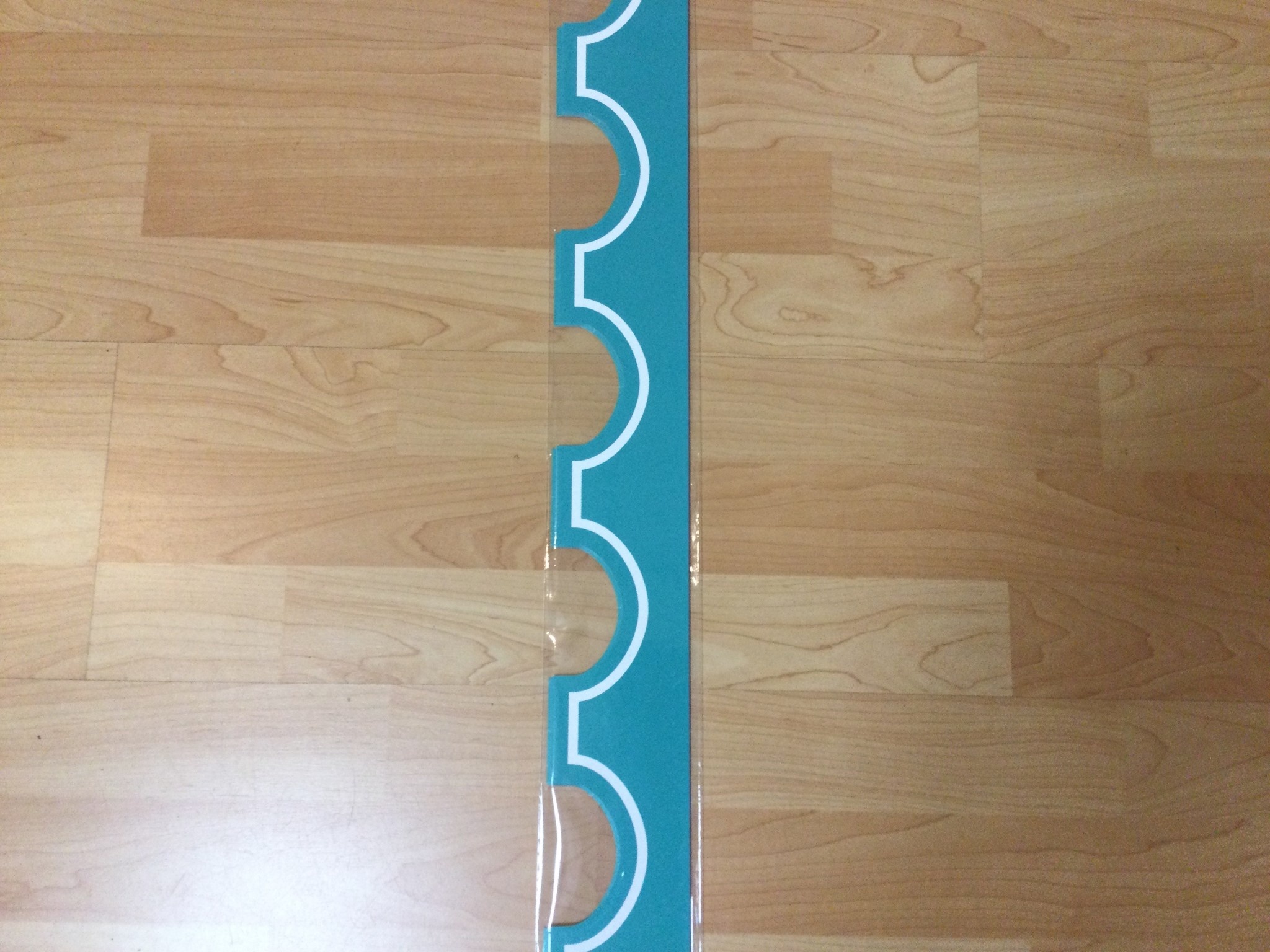Schoolgirl Style Turquoise & White Awning Border - School Spot