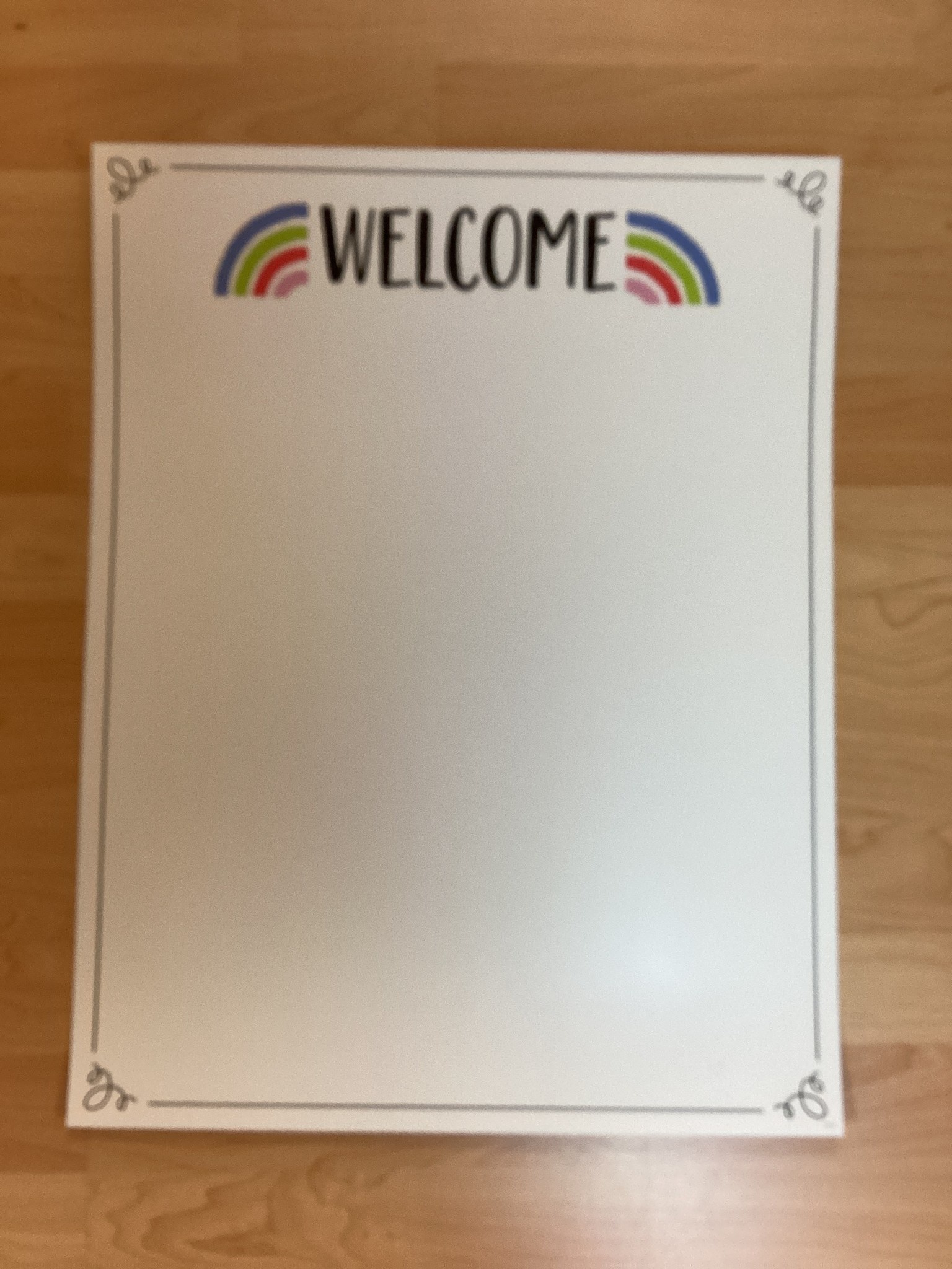Rainbow Doodles Welcome Chart - School Spot