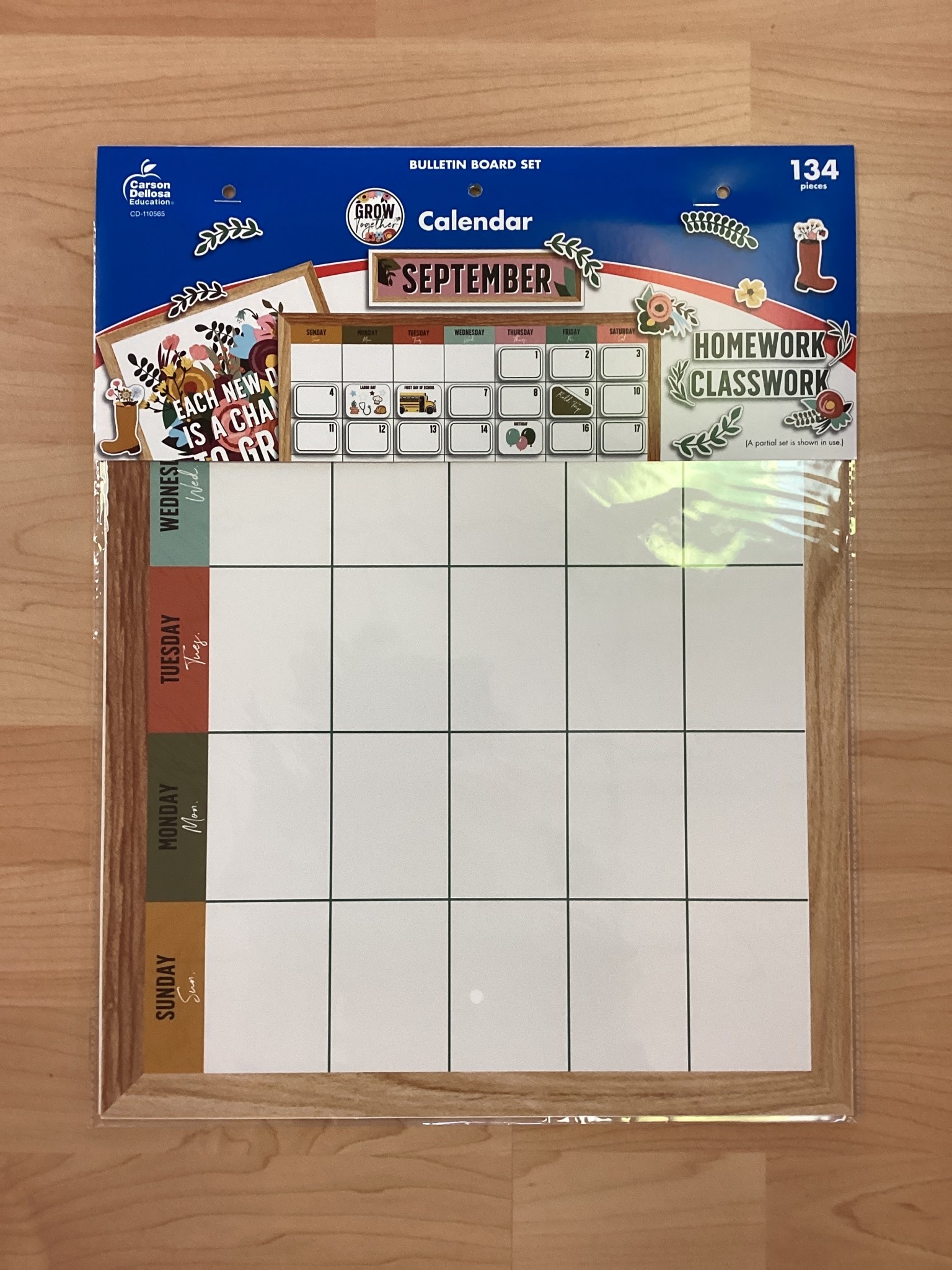 Grow Together Calendar Bulletin Board Set - School Spot