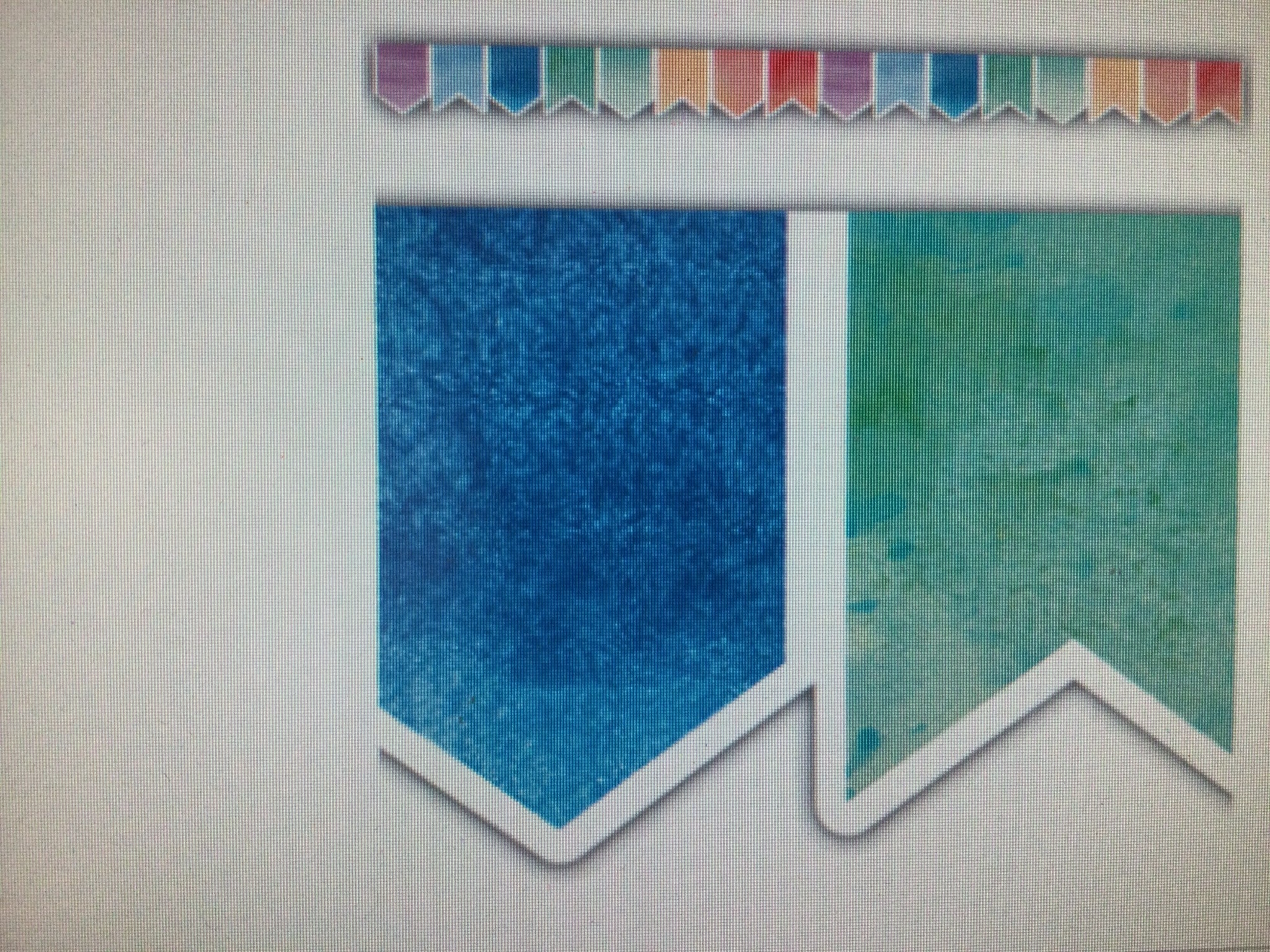 Watercolor Pennant Border Watercolor Pennant Border 35' - School Spot