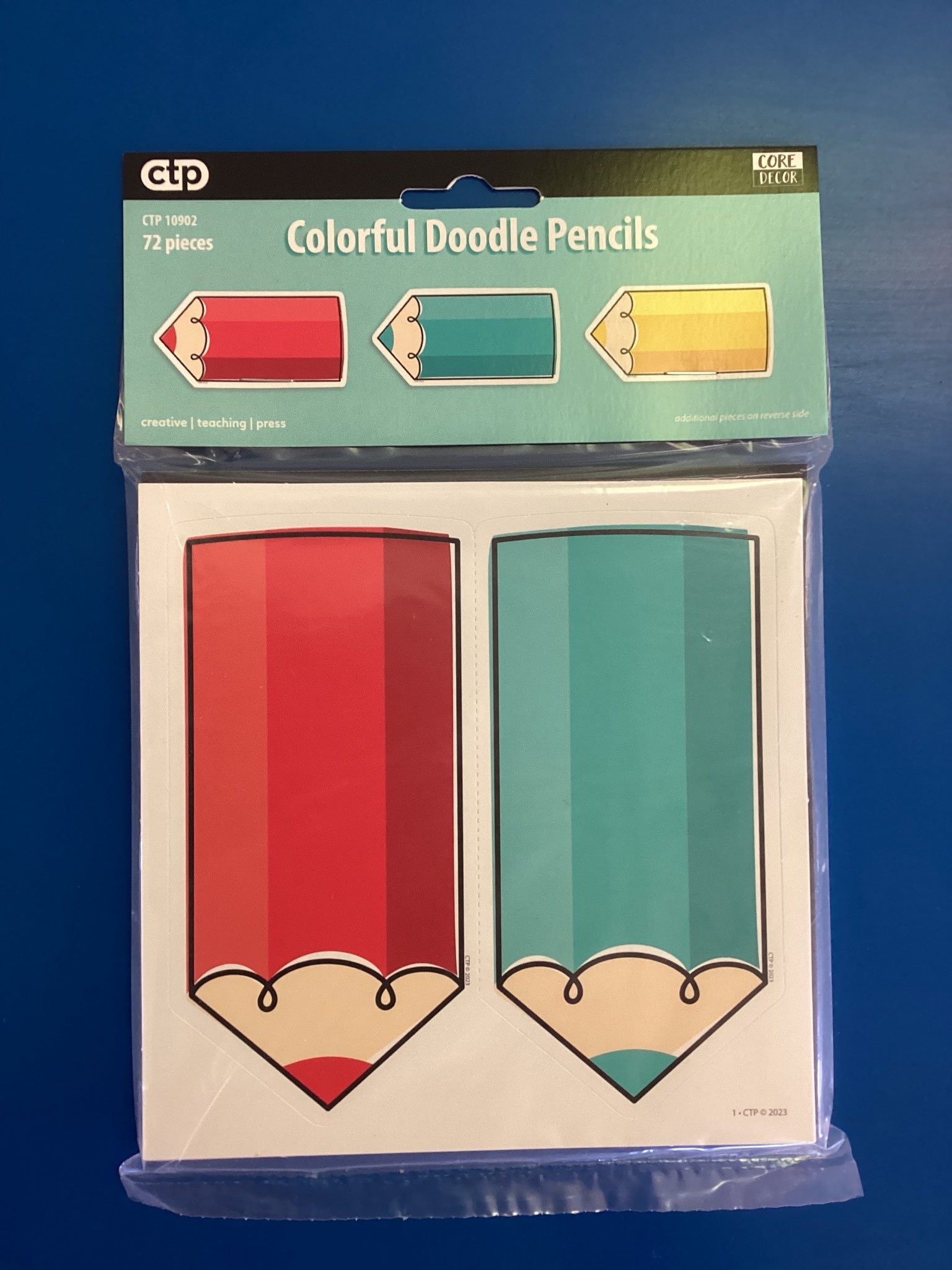 Colorful Doodle Pencils Cutouts - School Spot