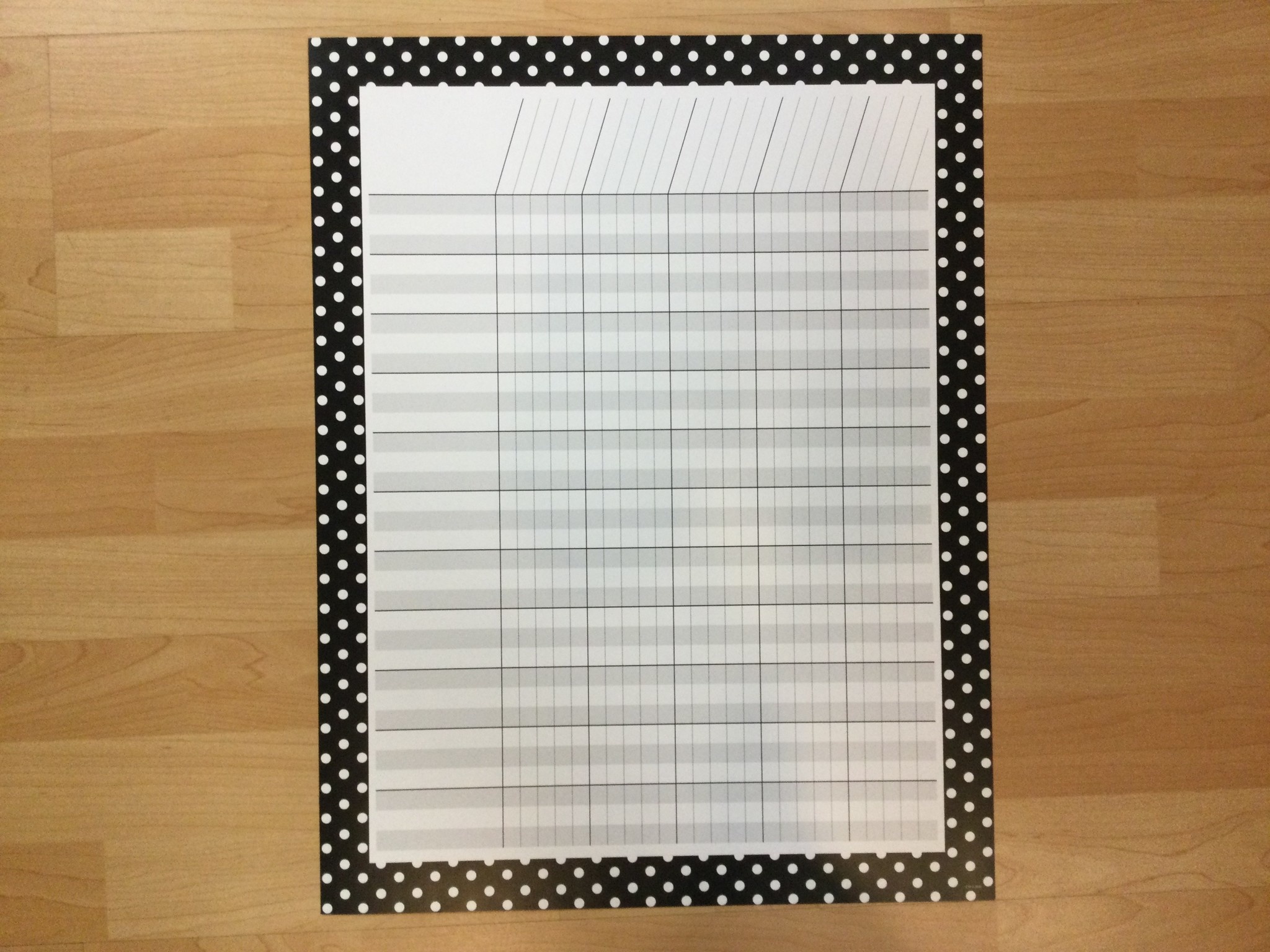 Black Polka Dot Incentive Chart - School Spot