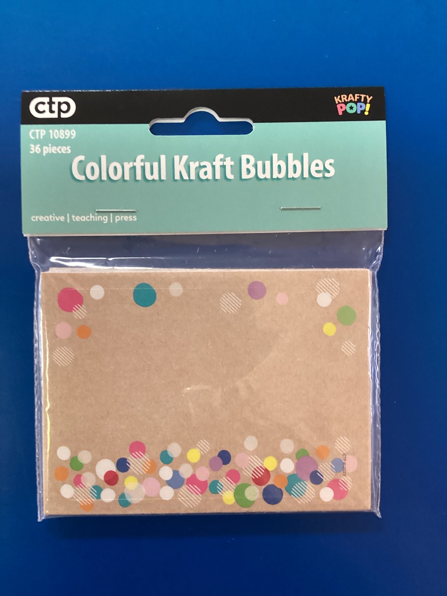 Colorful Kraft Bubbles Labels 36 pk - School Spot