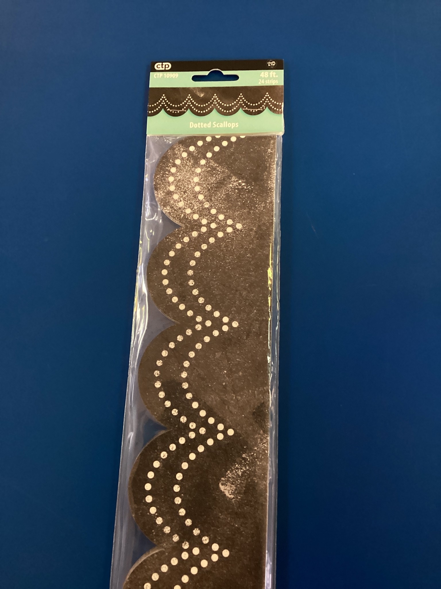Chalk Dotted Scallops EZ Border 48' - School Spot