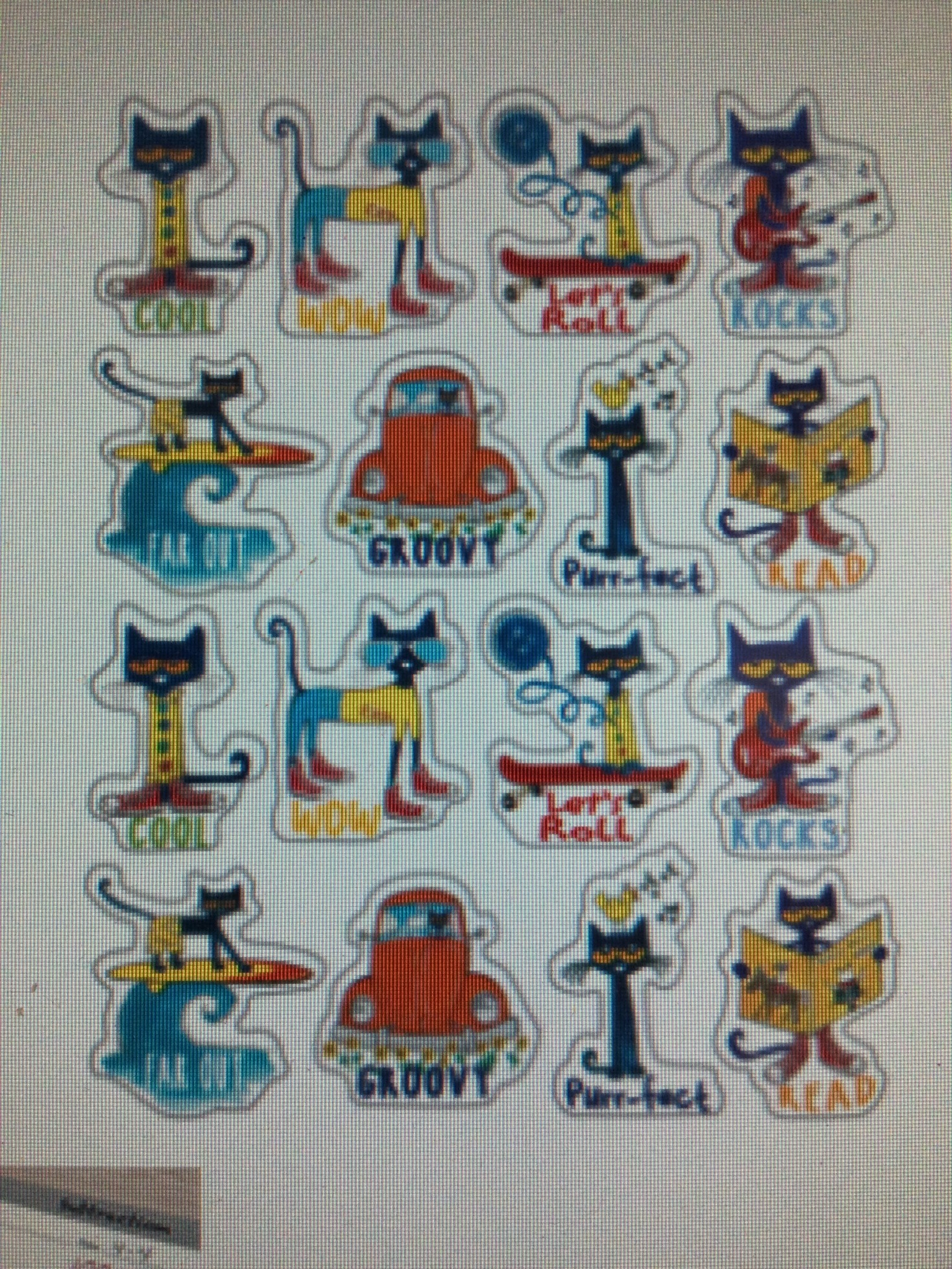 Pete the Cat Shape Stickers 96pc - School Spot