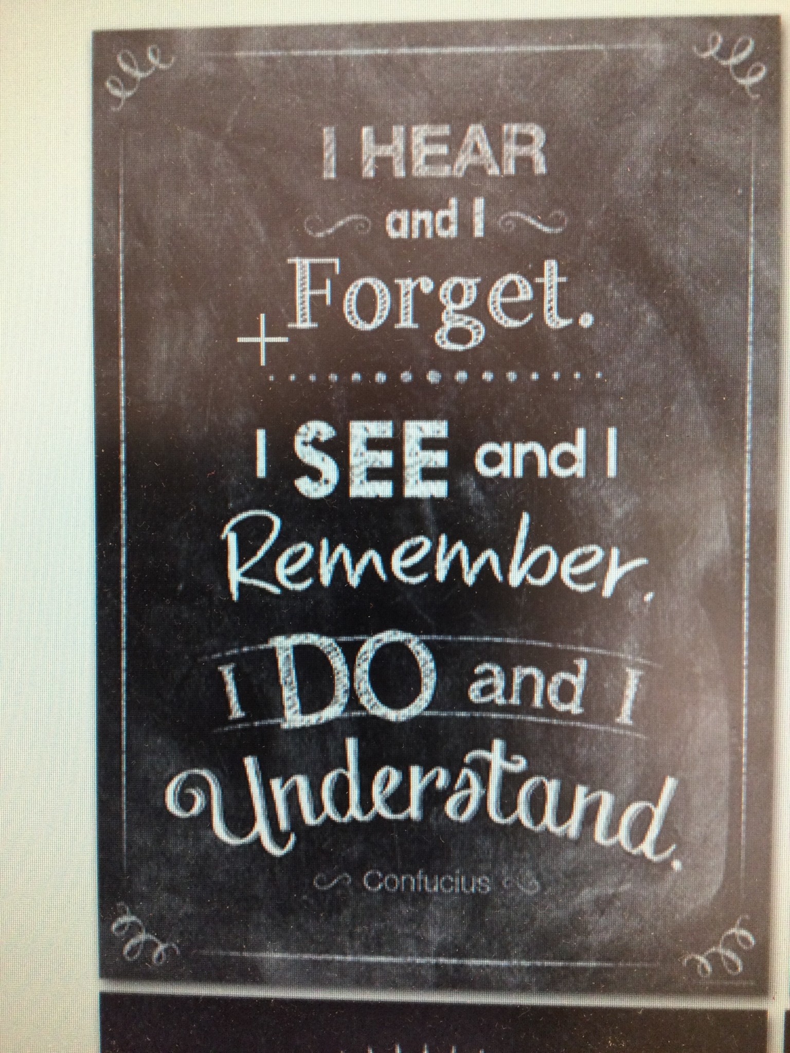 I Hear, See & Do Poster - School Spot