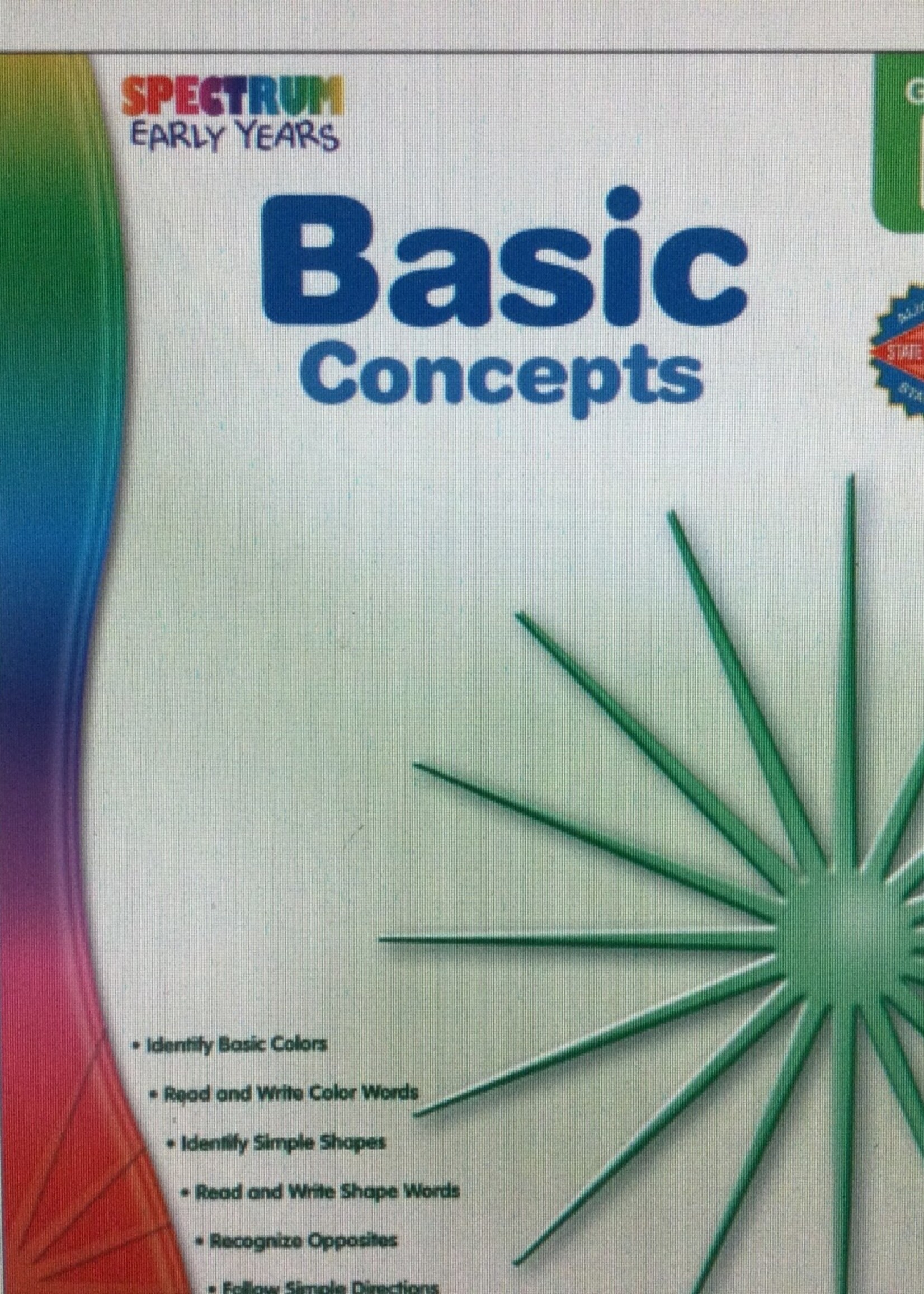 Spectrum PreK Basic Concepts - School Spot