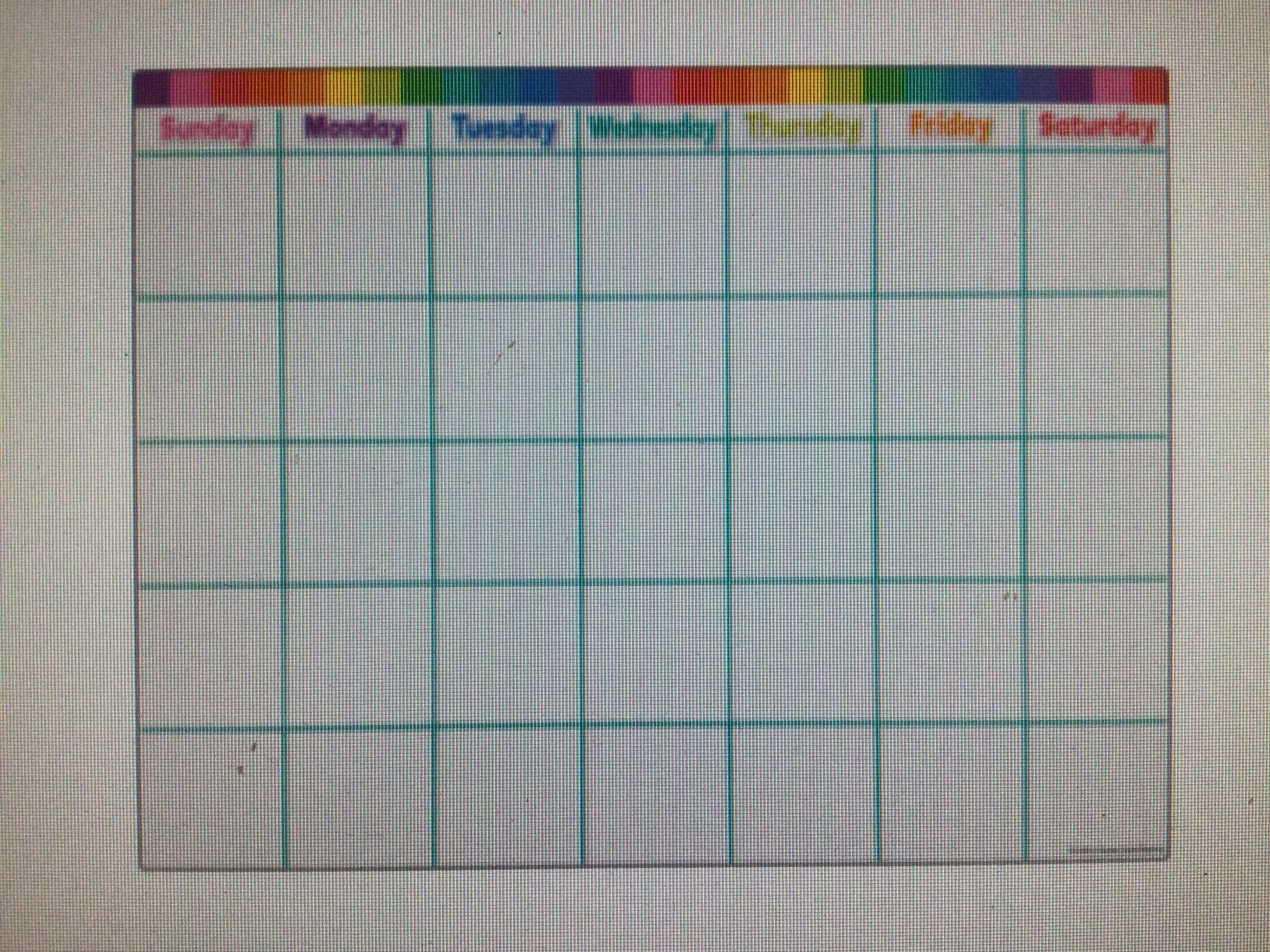 Rainbow Write-on Wipe-Off Calendar Chart - School Spot