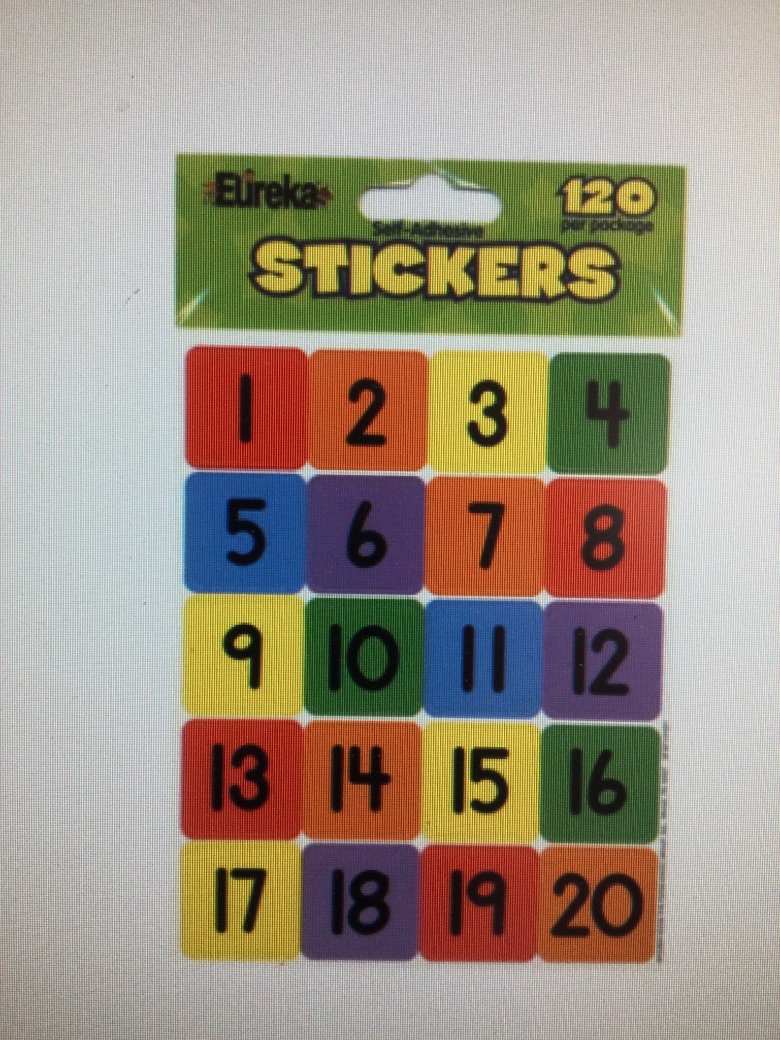 1-20 Numbers Stickers - School Spot
