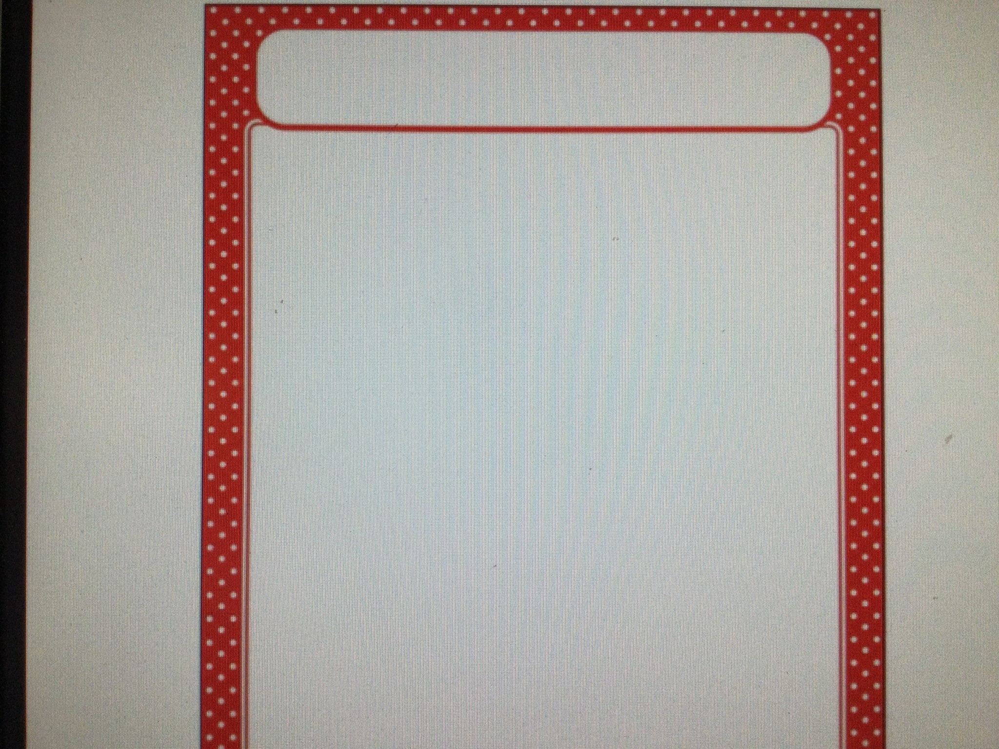 Red Polka Dot Blank Chart - School Spot