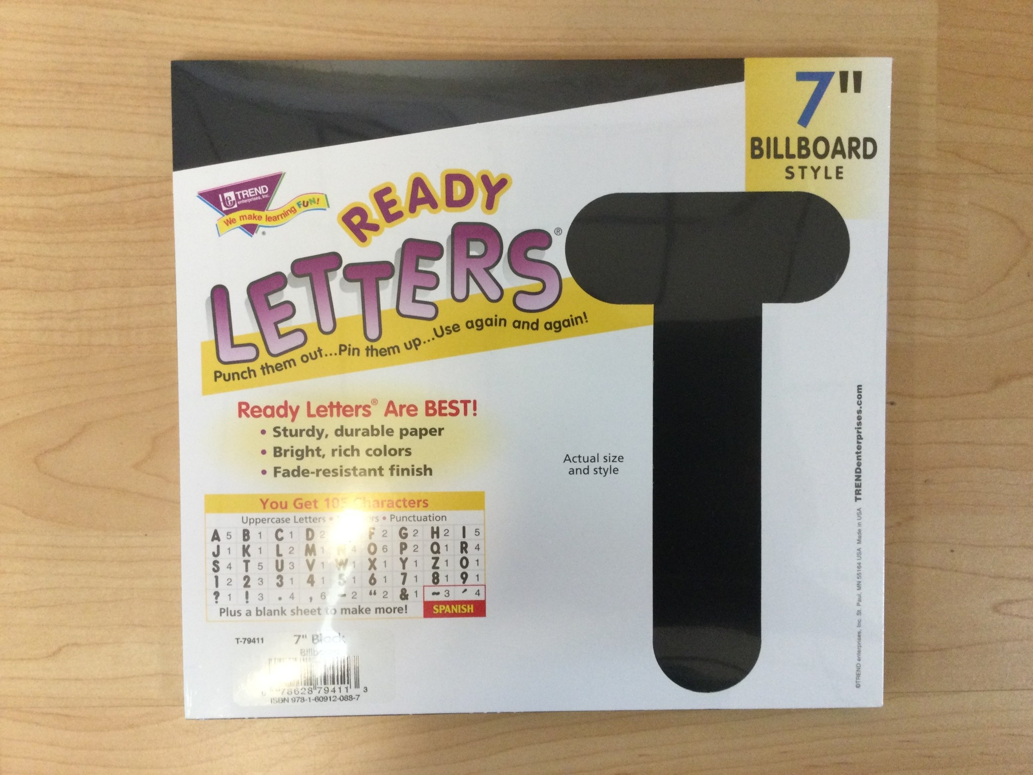 Black 7" Billboard Letters - School Spot