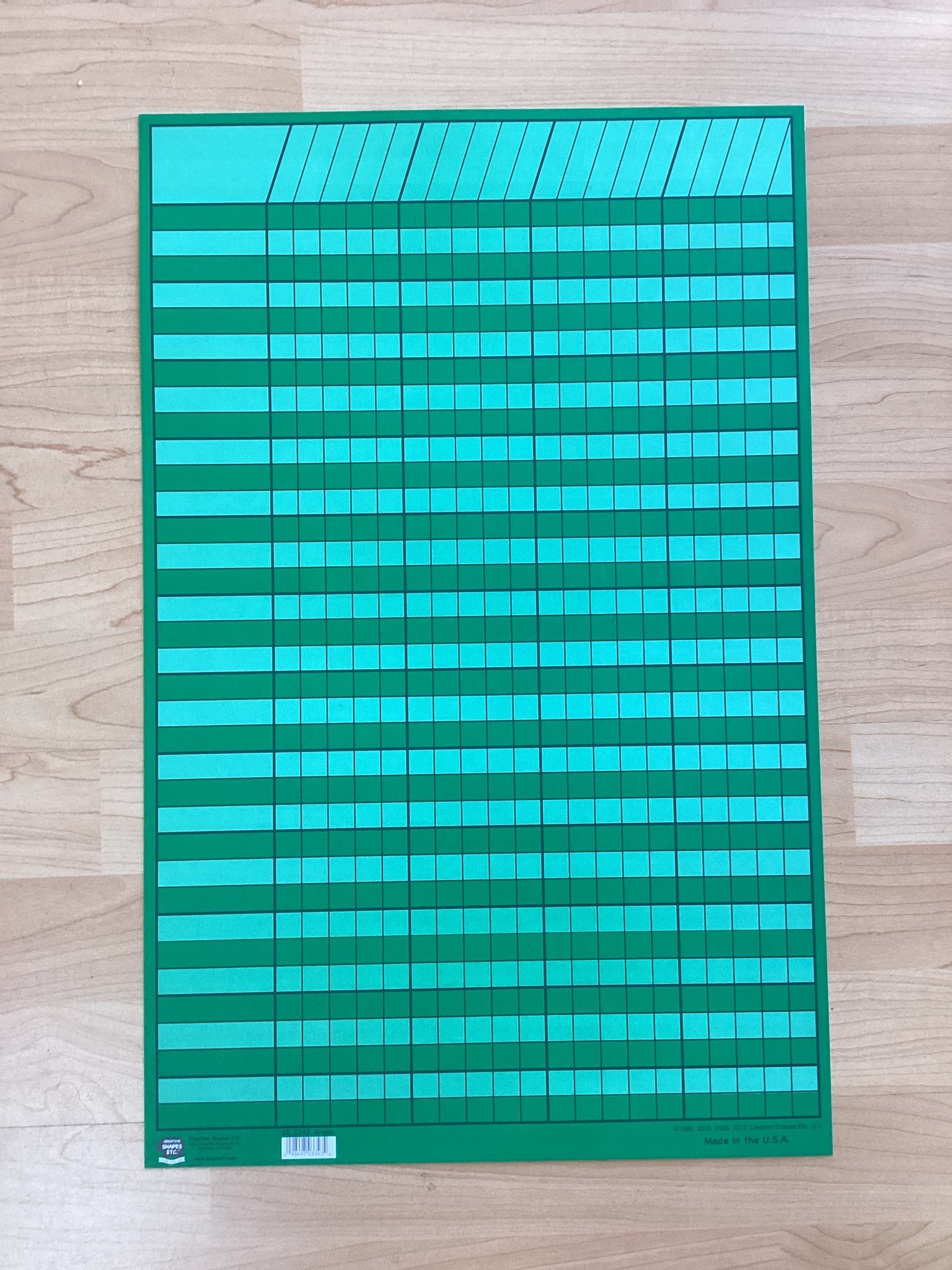 Small Green Incentive Chart - School Spot