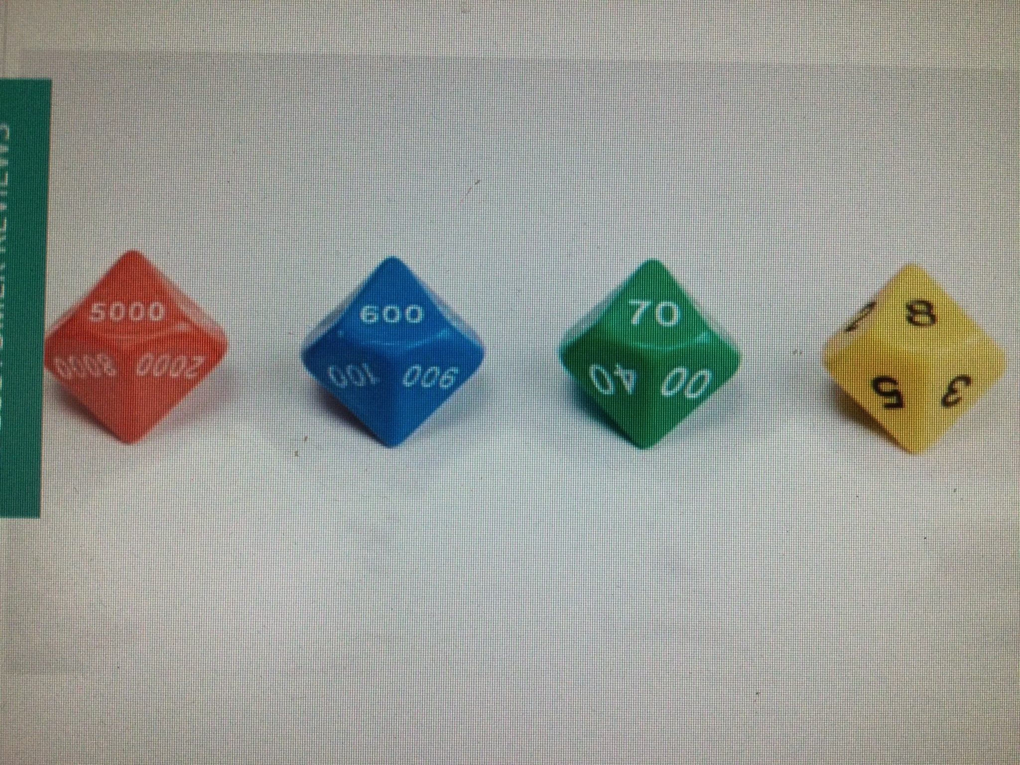 4 Jumbo Place Value Dice - School Spot