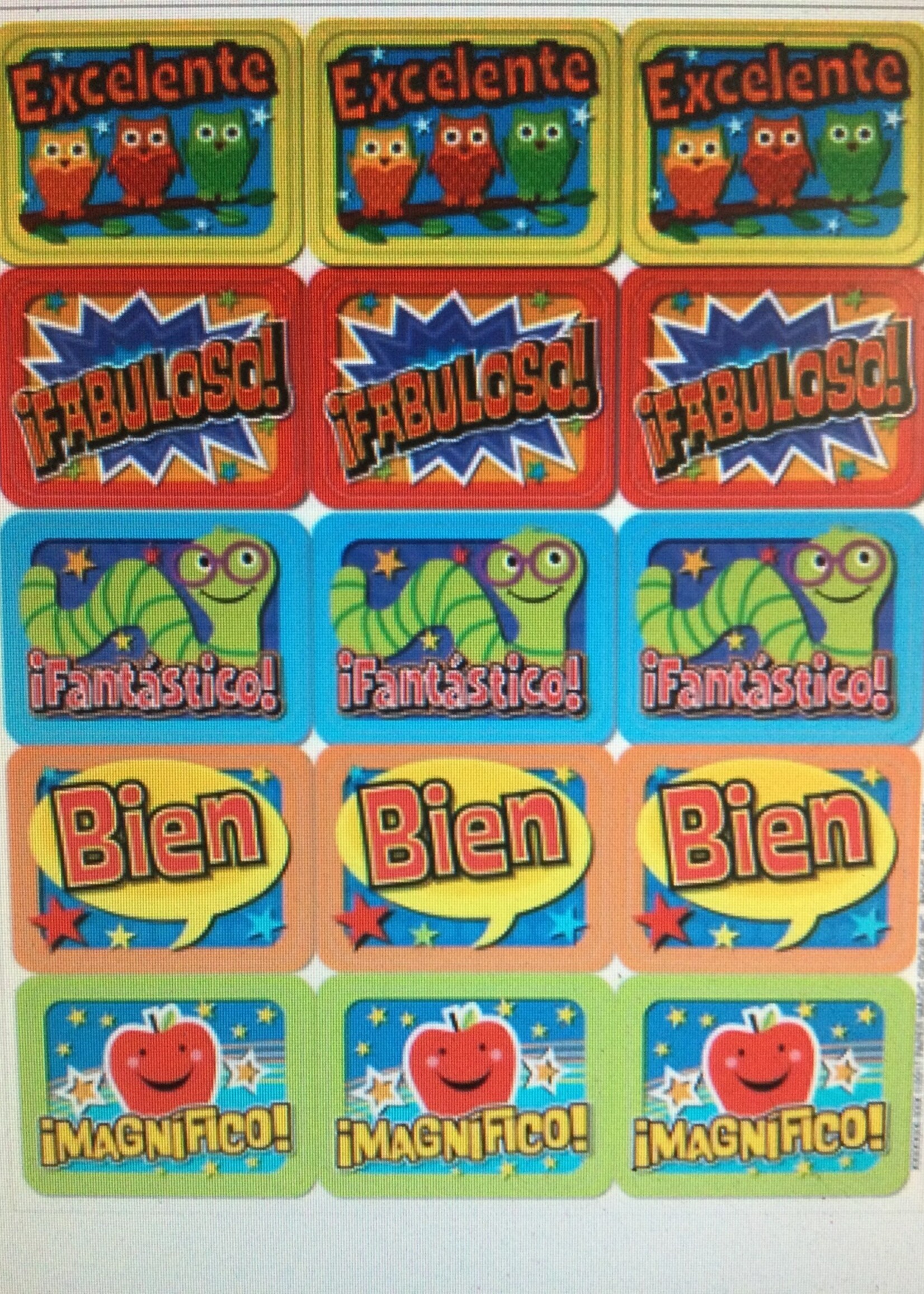 Spanish Praise Stickers - School Spot