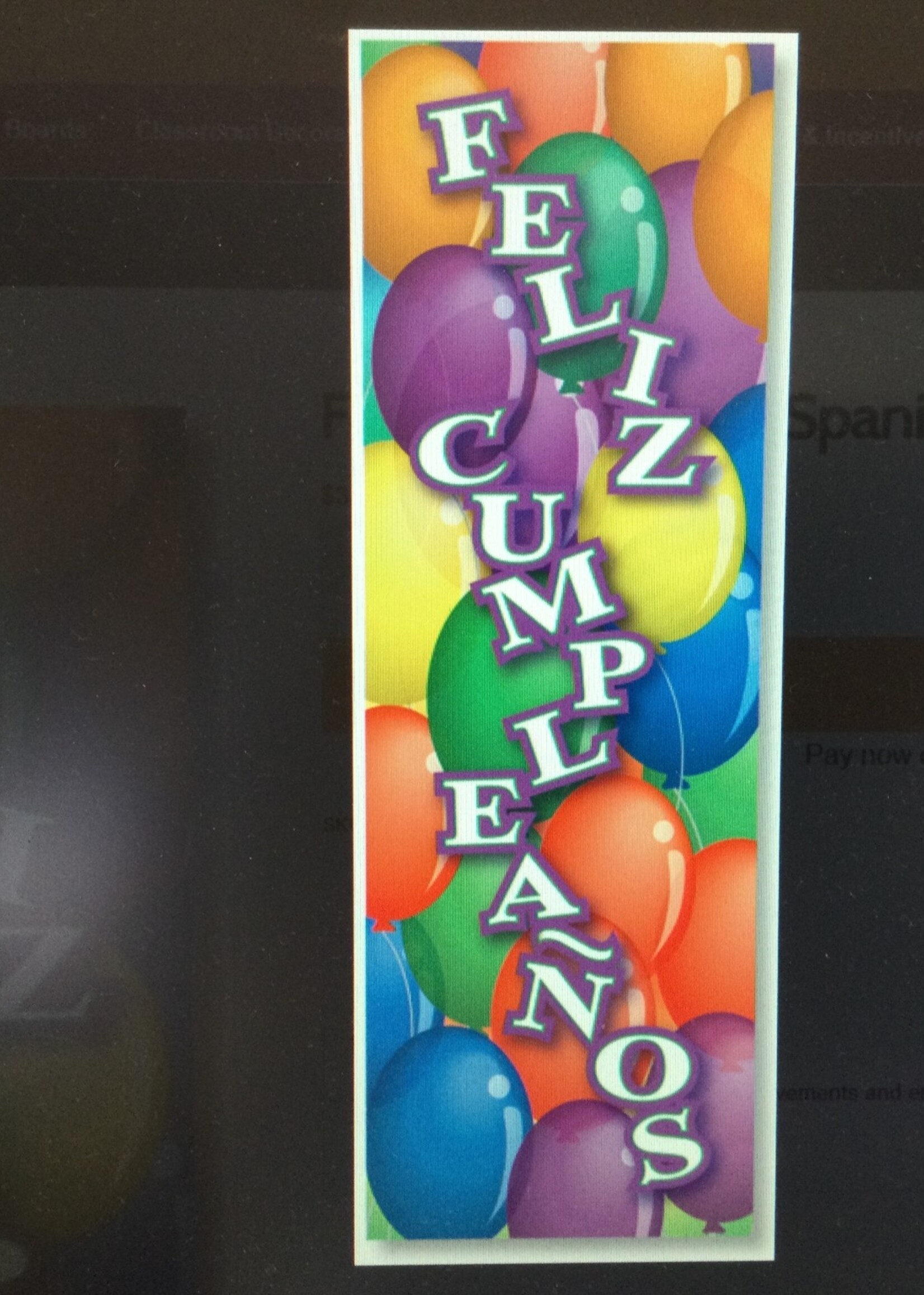 Feliz Cumpleanos Bookmark - School Spot