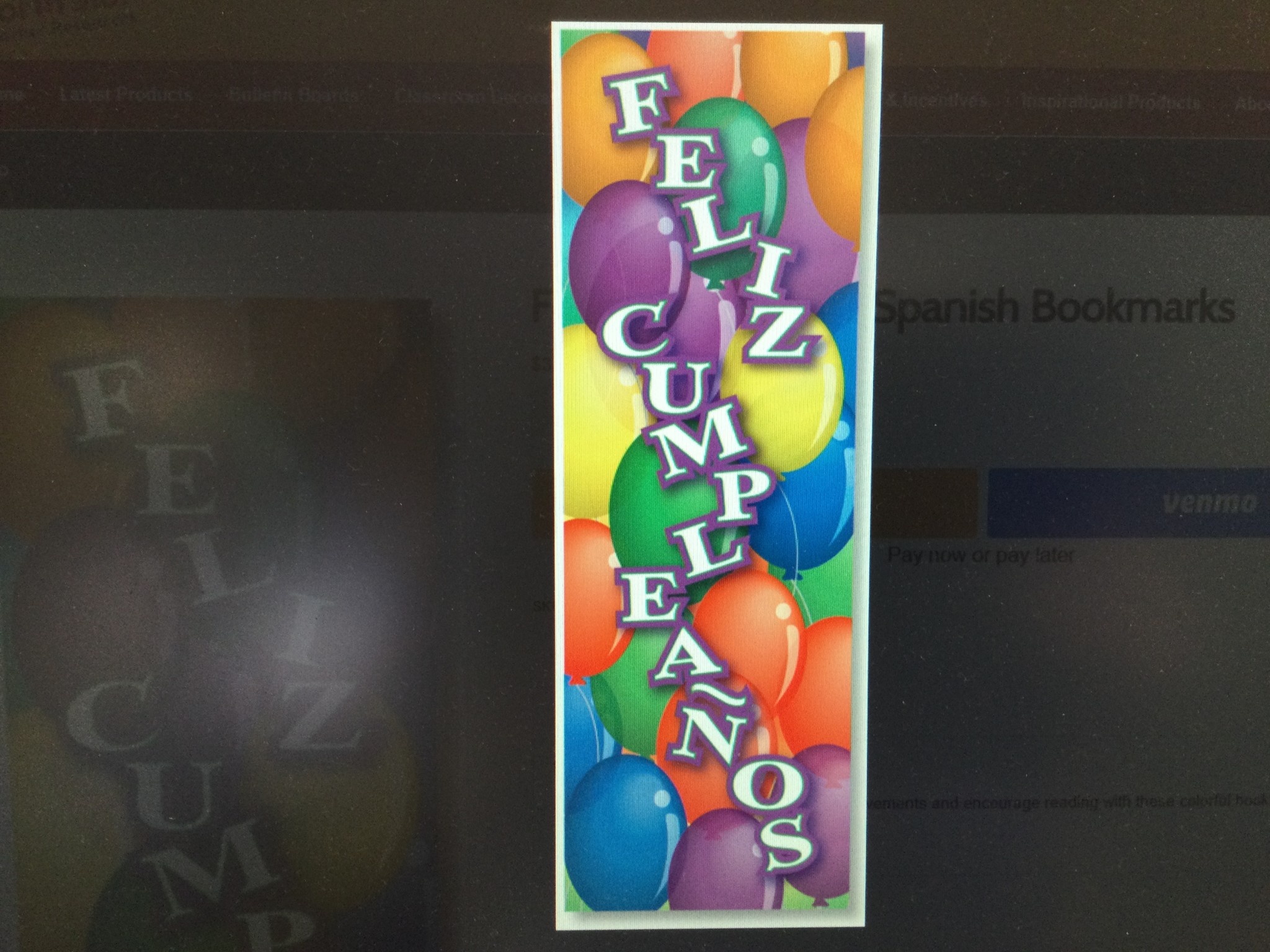 Feliz Cumpleanos Bookmark - School Spot