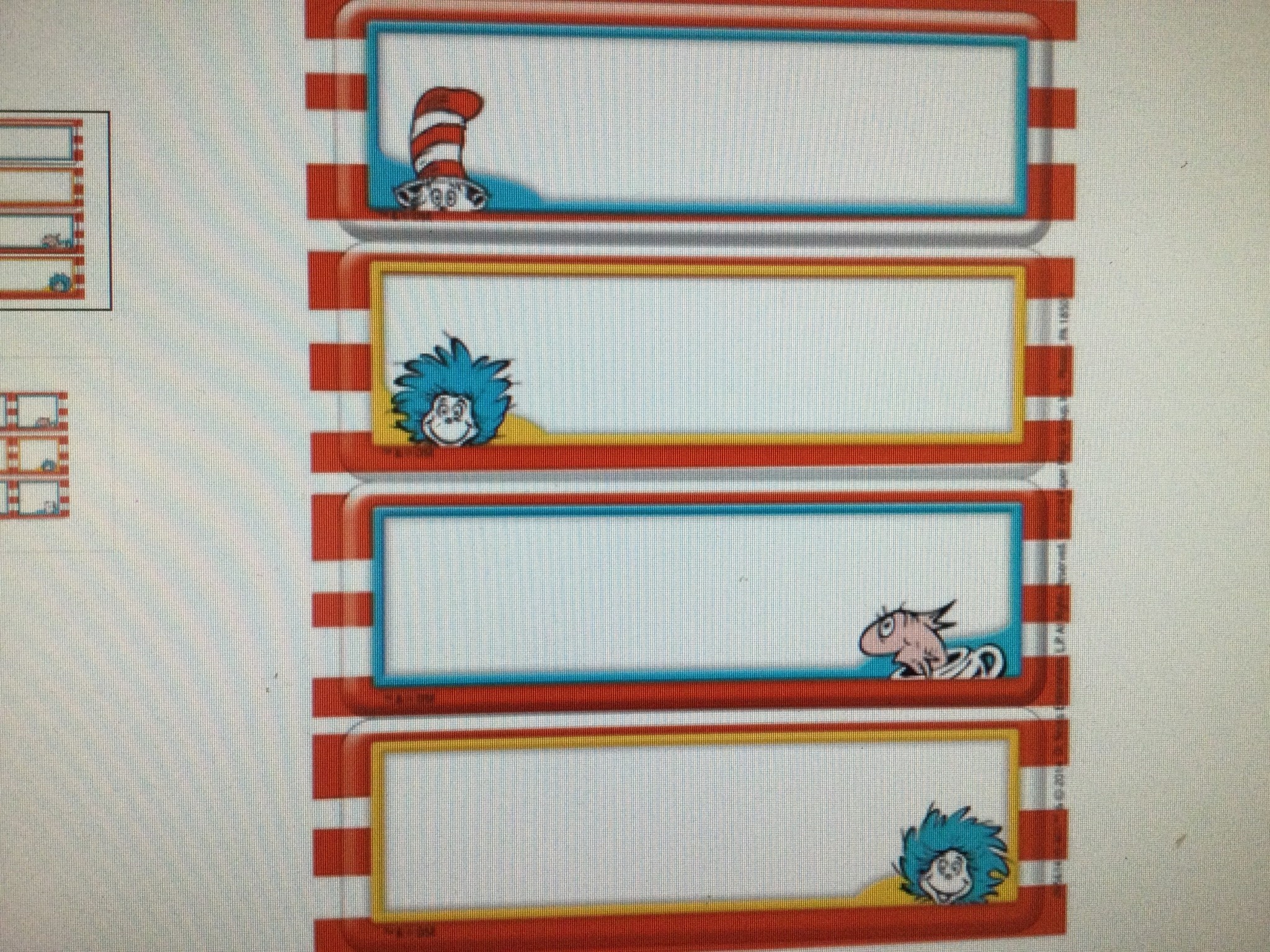 Dr. Seuss Cat in the Hat Label Stickers 56pc - School Spot
