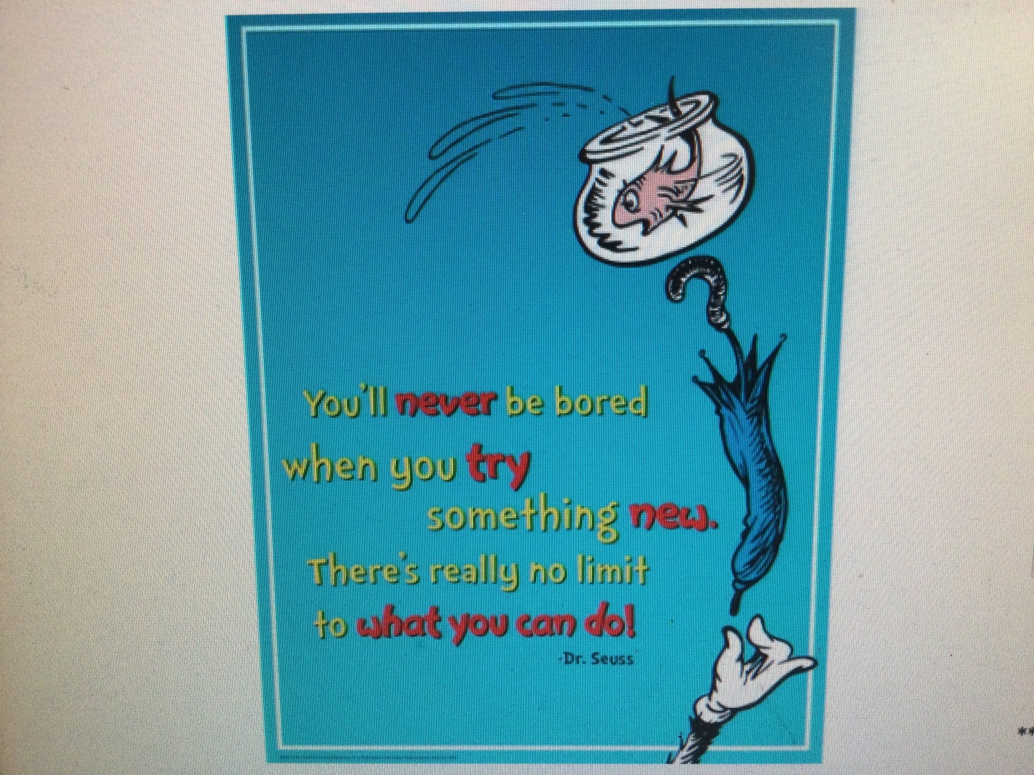 Dr. Seuss Never Bored Chart - School Spot