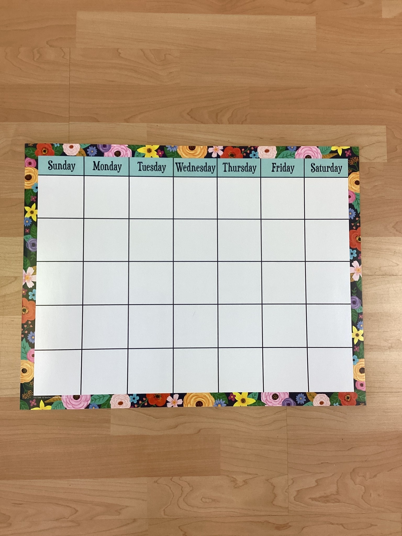 Wildflowers Calendar Chart 22" x 17" - School Spot