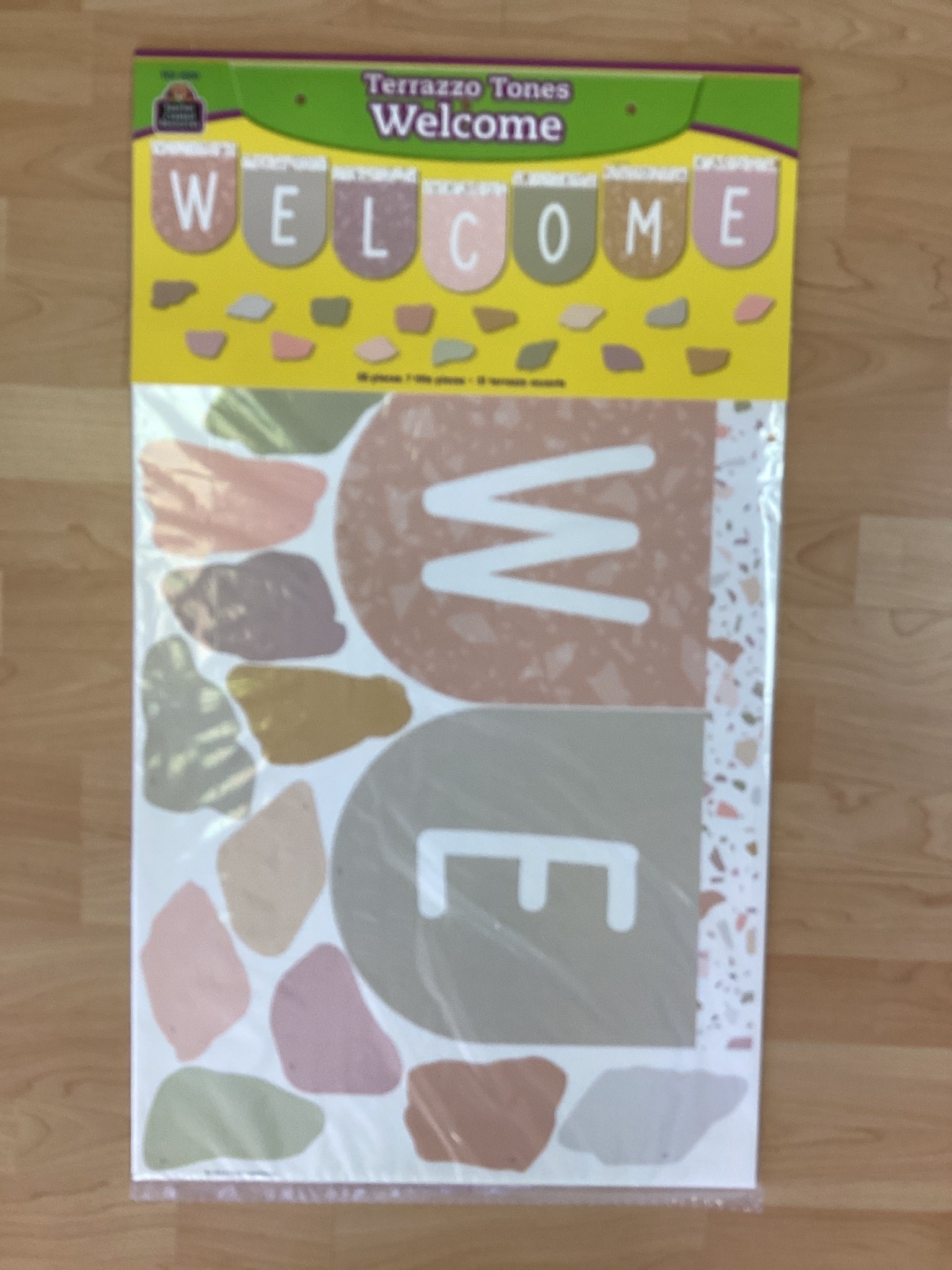 Terrazzo Tones Welcome Bulletin Board - School Spot Terrazzo Tones Welcome Bulletin Board - School Spot