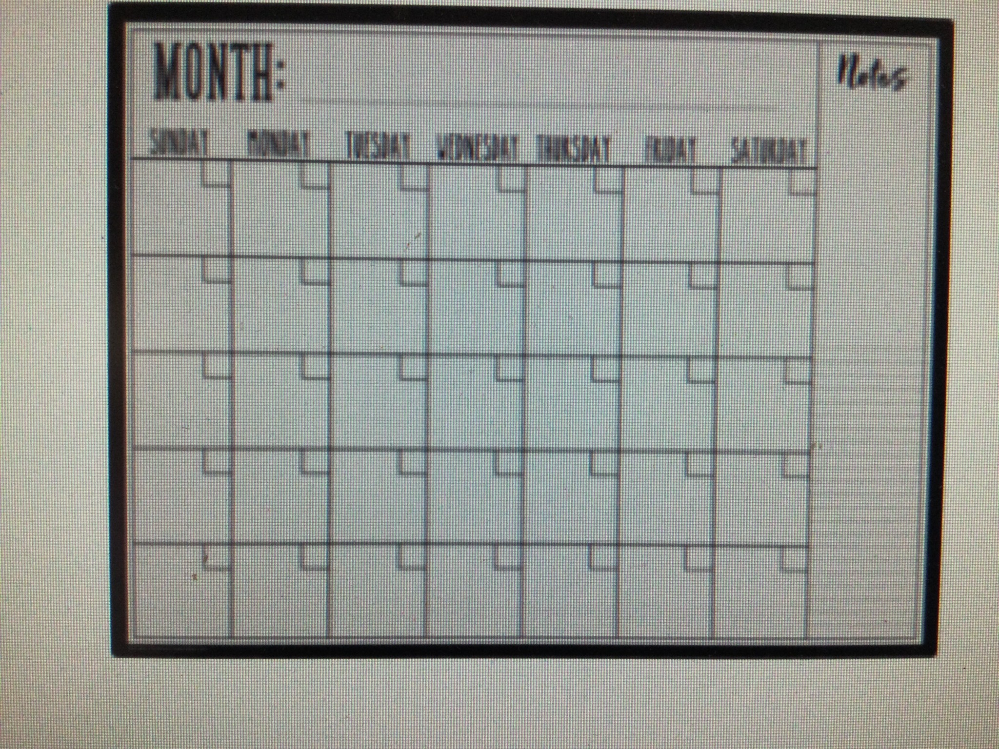 Modern Farmhouse Write-On Wipe-Off Calendar Chart 22" x 17" - School Spot