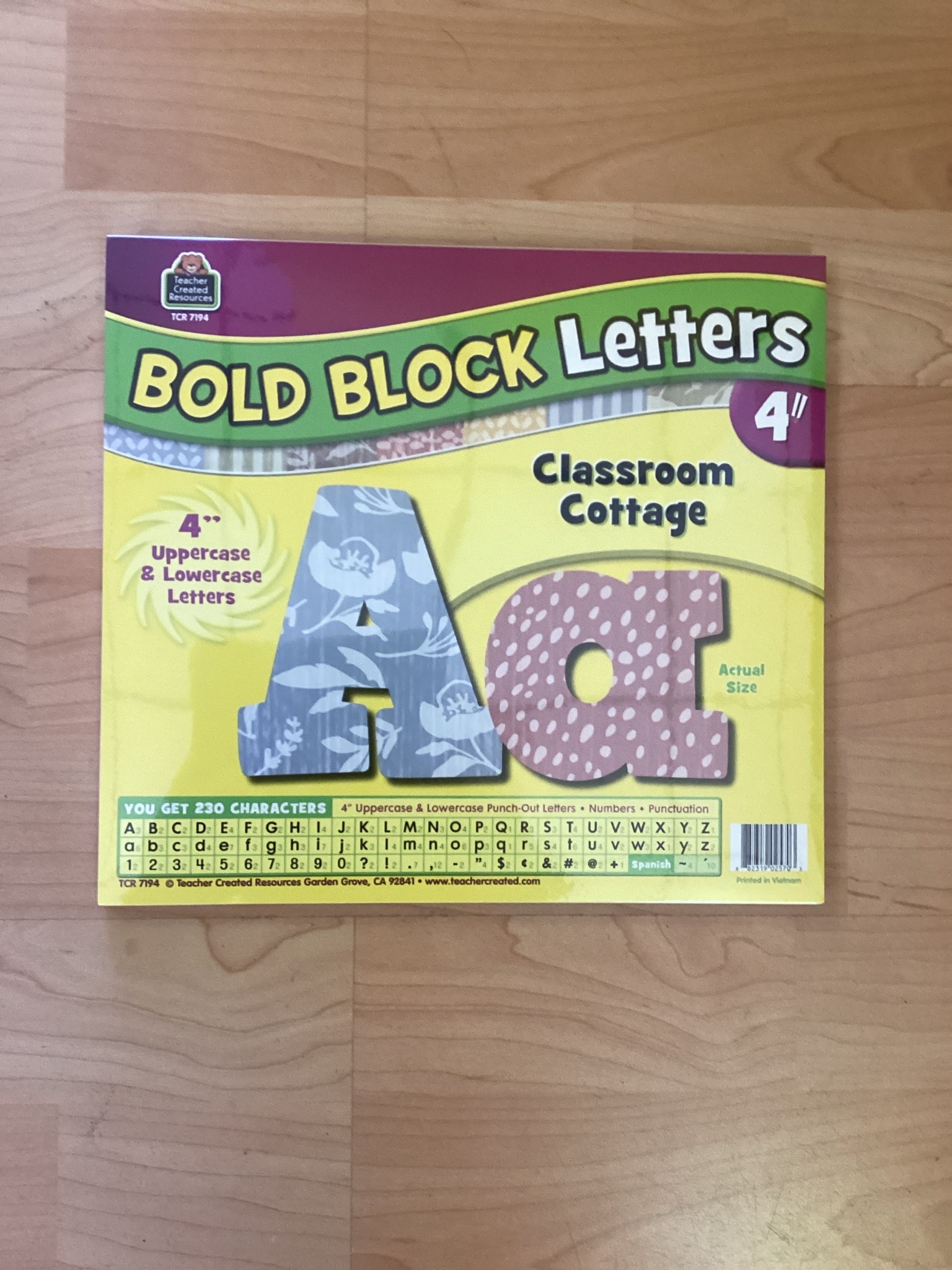 Classroom Cottage 4 Bold Block Letters School Spot