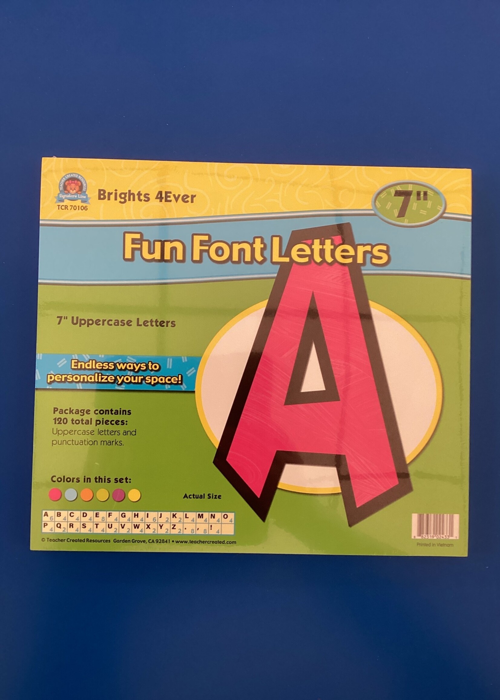 Brights 4Ever 7" Fun Font Letters - School Spot