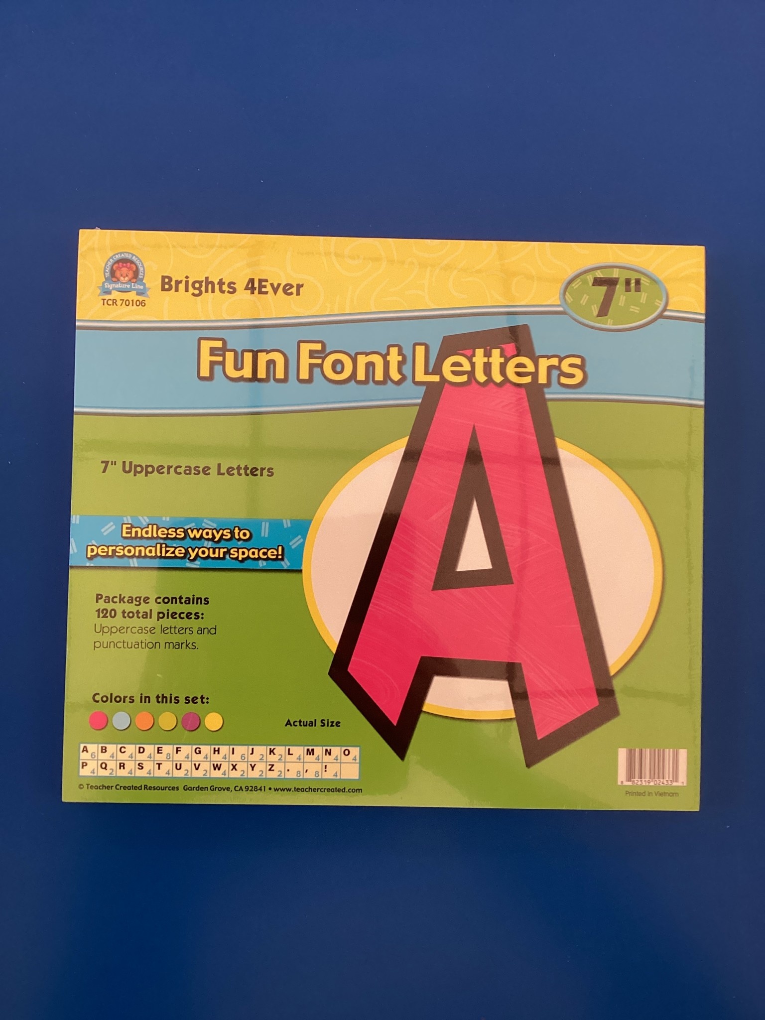 Brights 4Ever 7" Fun Font Letters 120pc - School Spot
