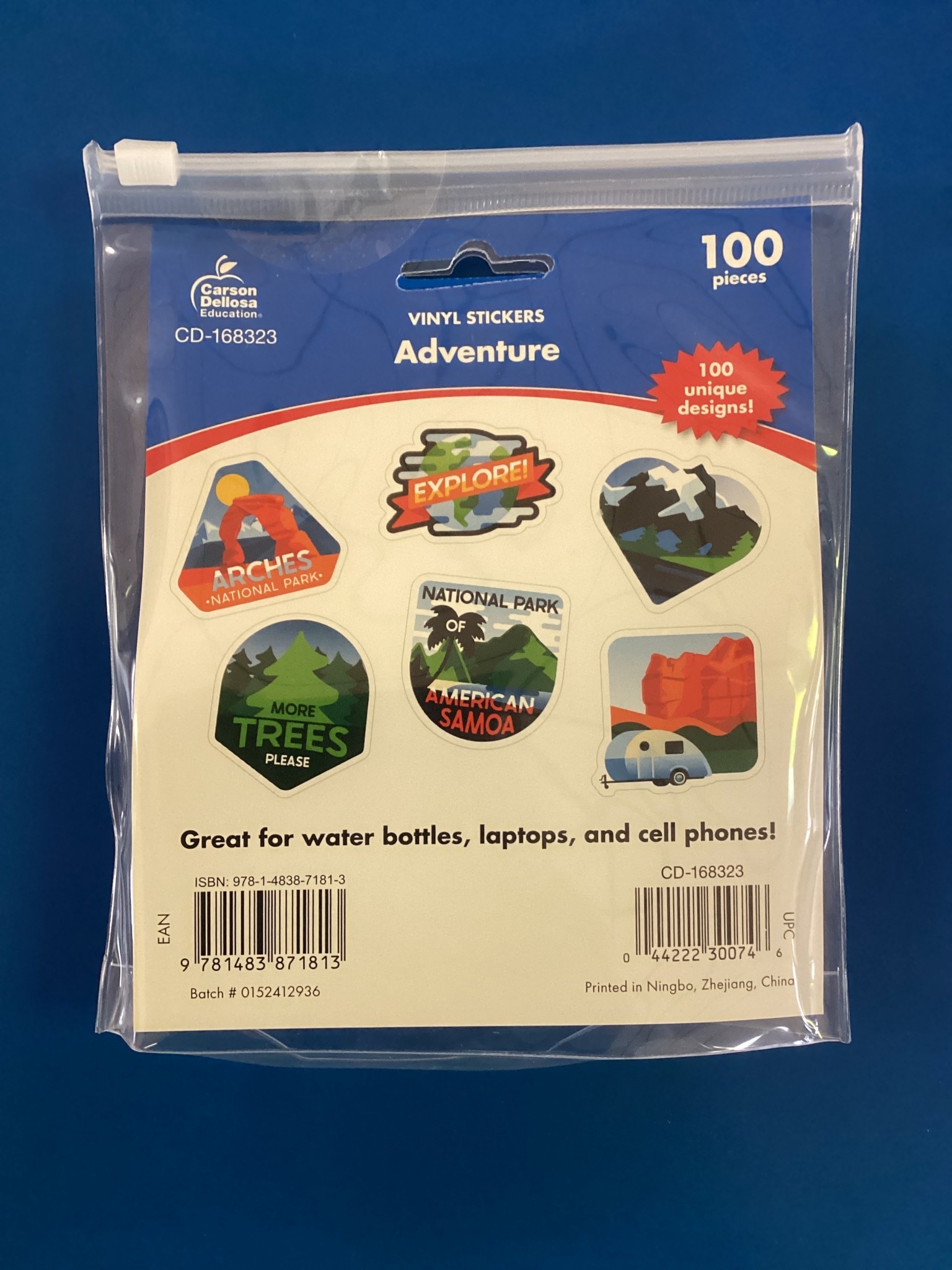100 Adventure Vinyl Stickers - School Spot