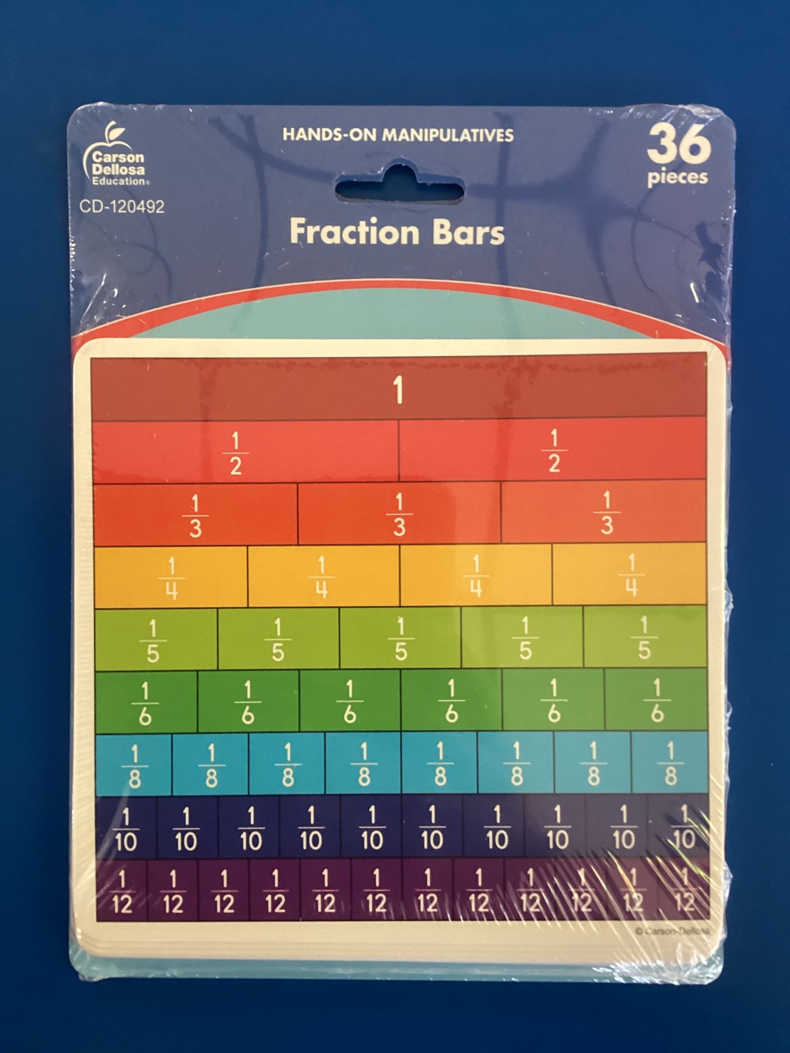 Fraction Bars Cutouts 36pc - School Spot